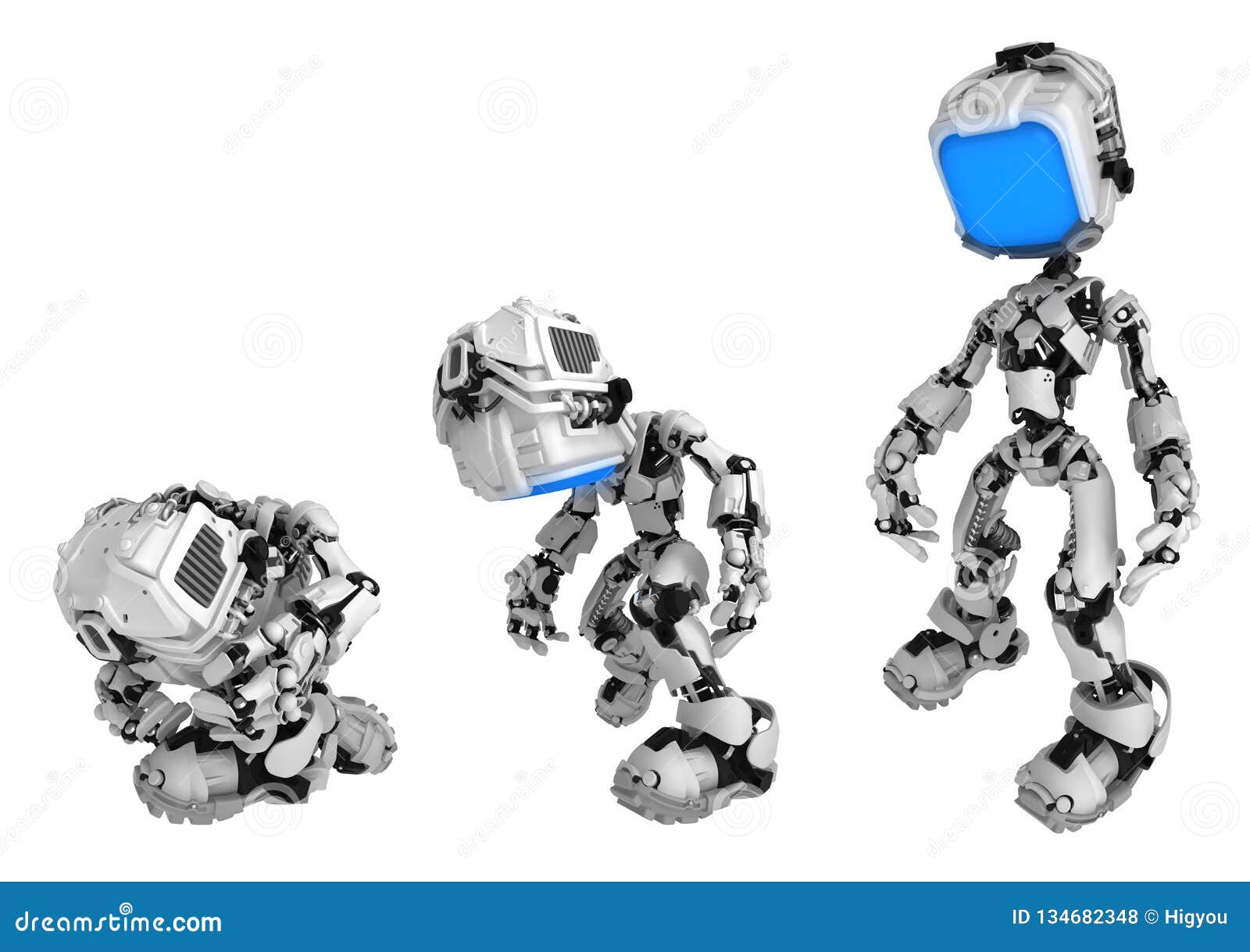 Live Screen Robot, Unfolding Stock Illustration - Illustration of ...