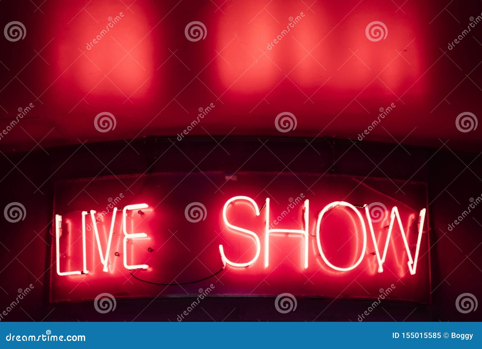 Live show sign stock image. Image of nightlife, illuminated - 155015585