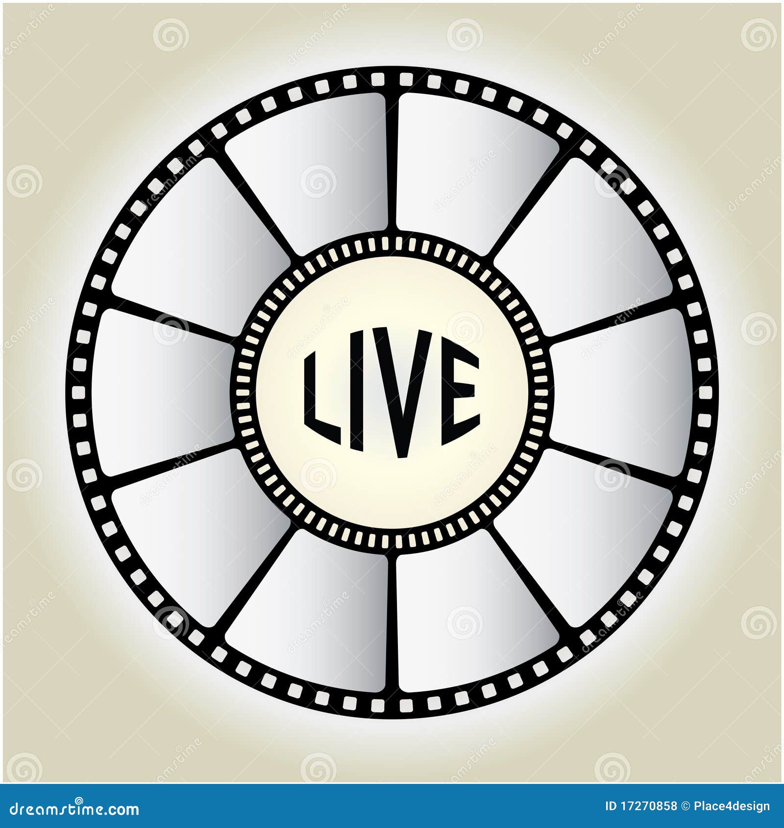 LIVE sign stock vector. Illustration of alertness, movie - 17270858
