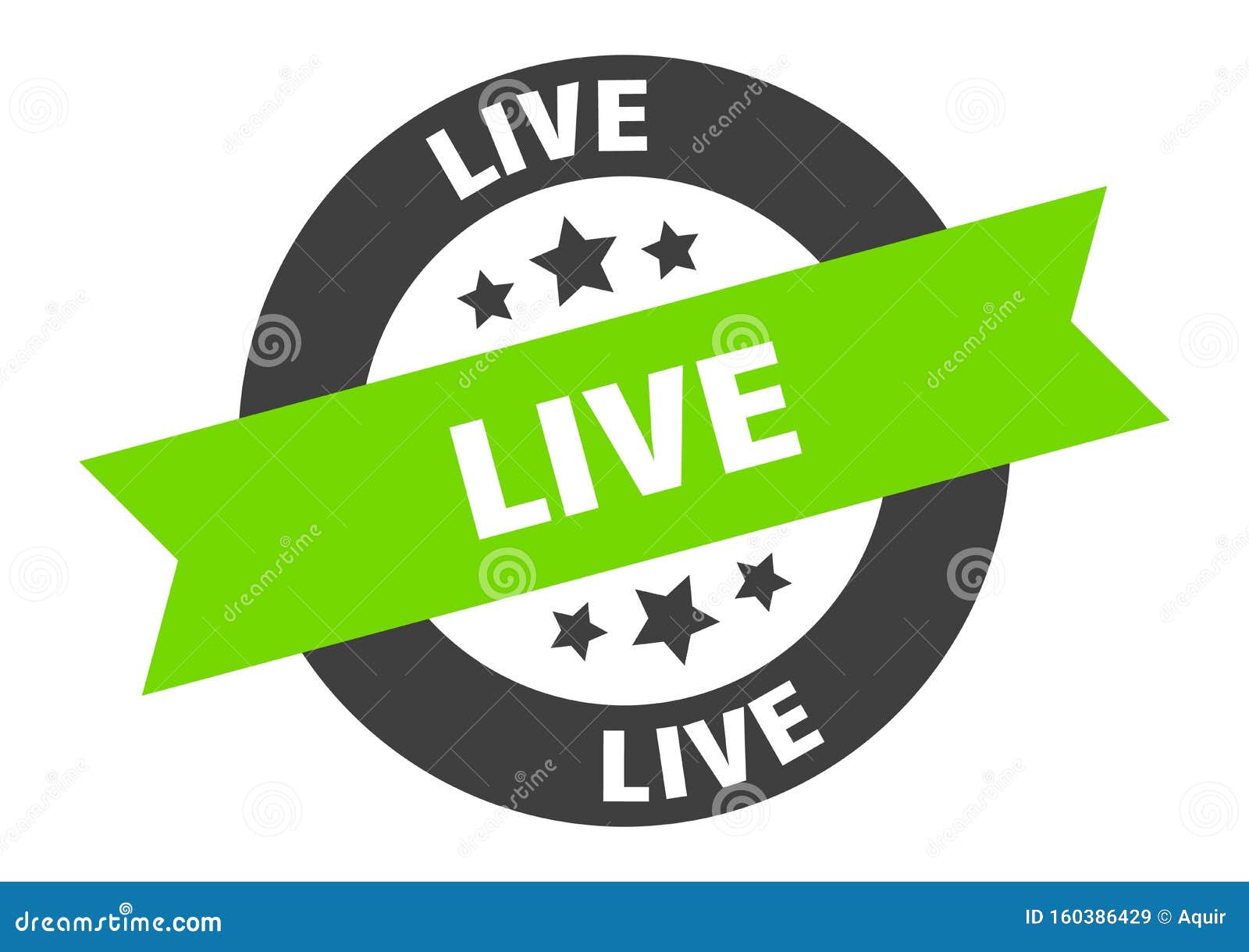 Live sign stock vector. Illustration of vector, label - 160386429