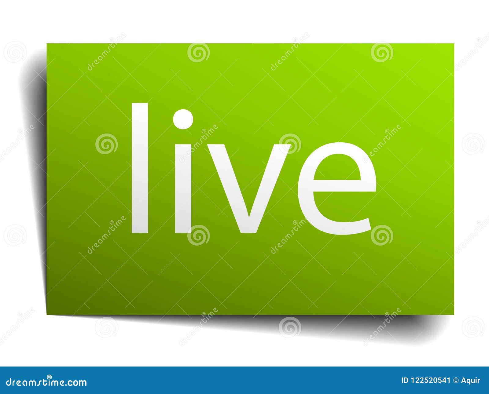 Live sign stock vector. Illustration of square, green - 122520541