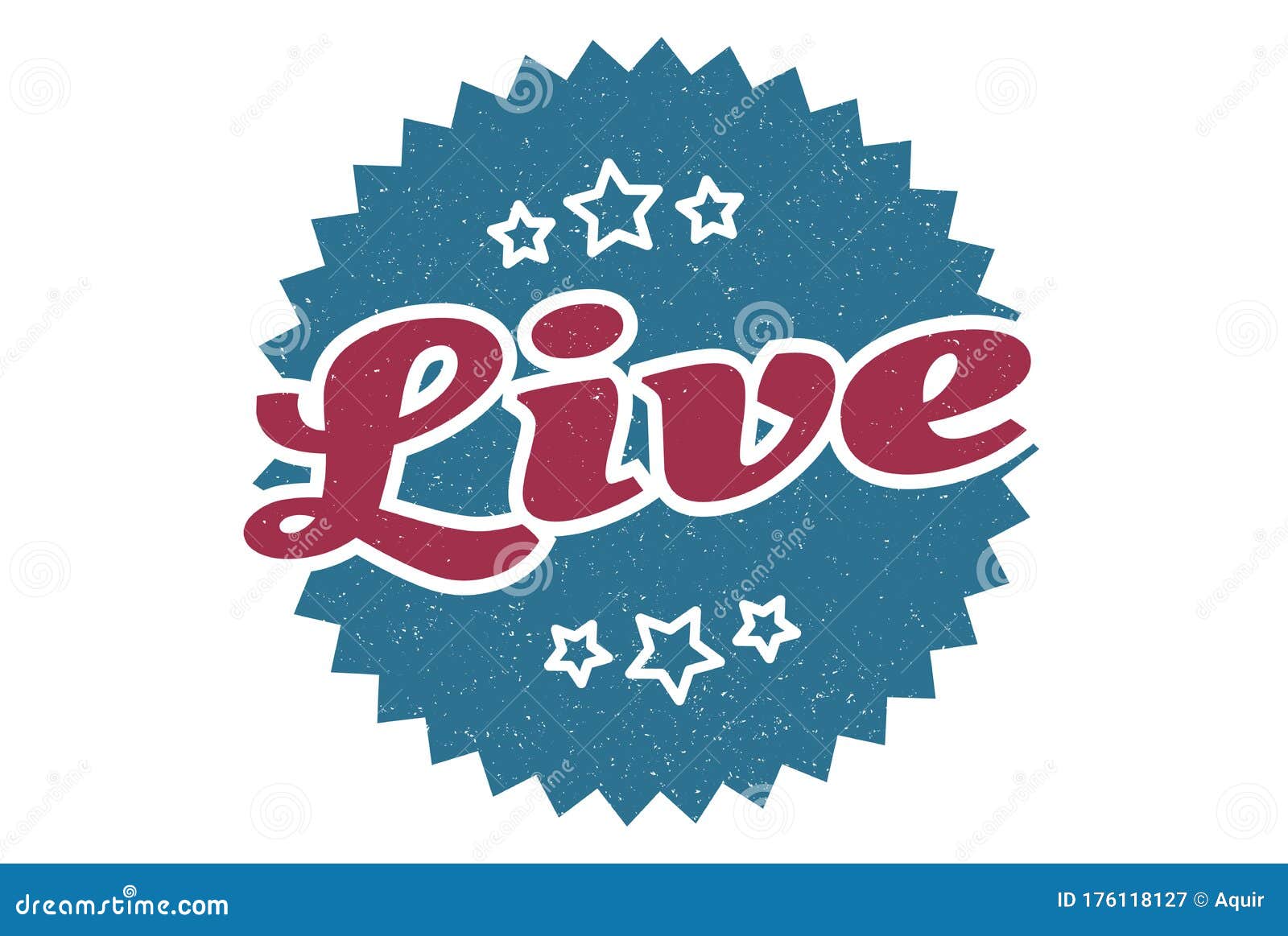Live Sign. Live Vintage Retro Label Stock Vector - Illustration of ...