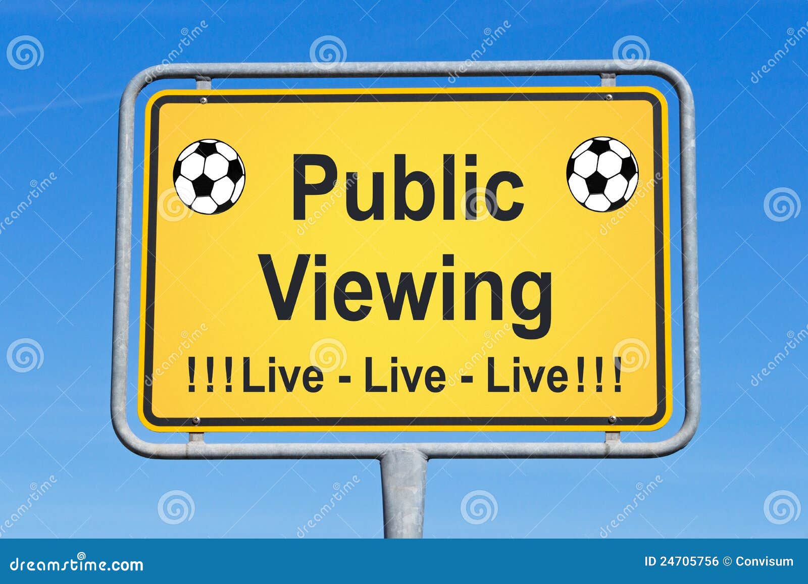 Live soccer sign stock photo. Image of live, large, tournament - 24705756