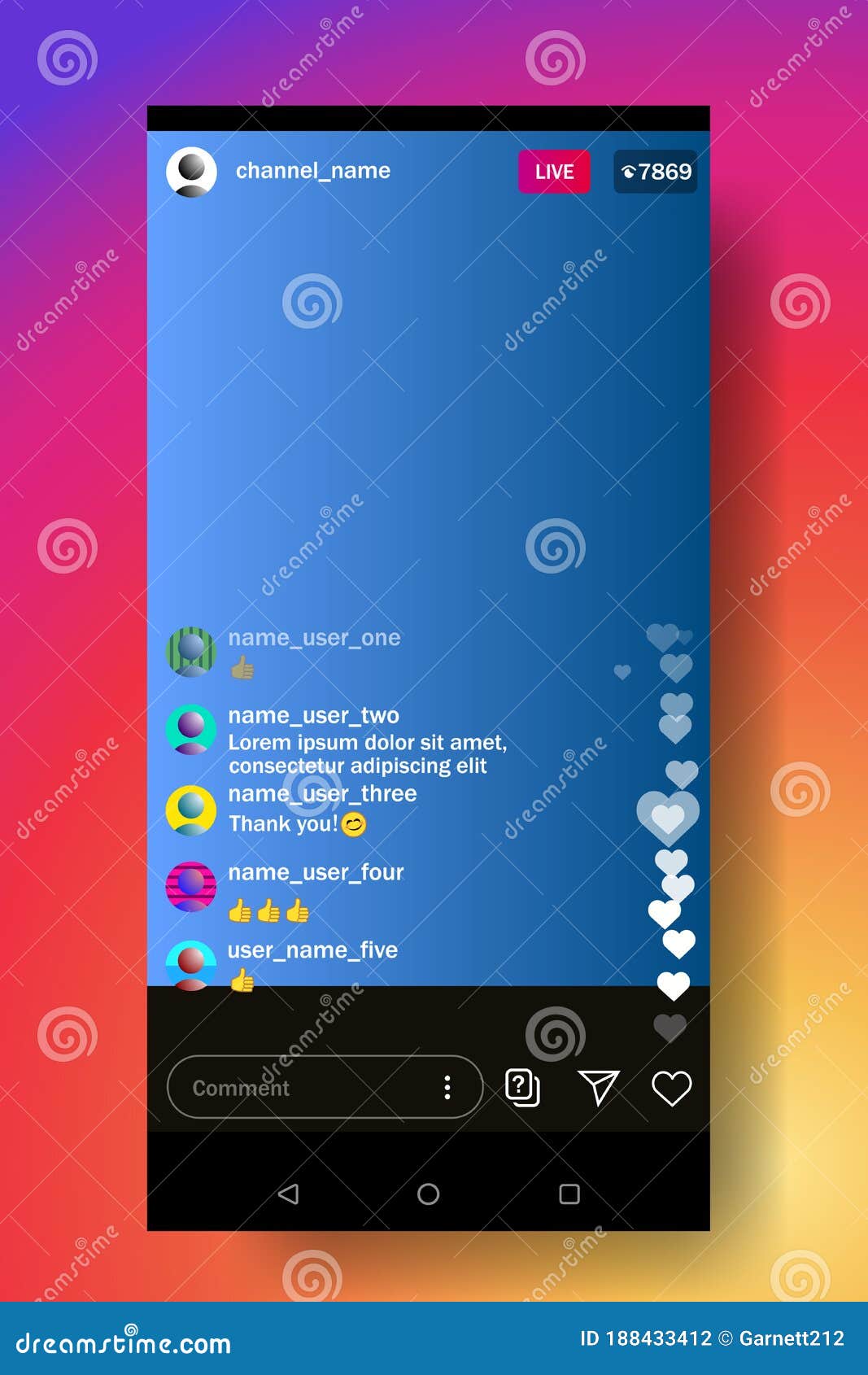 A Live Social Network. Video Communication with Comments and Likes ...