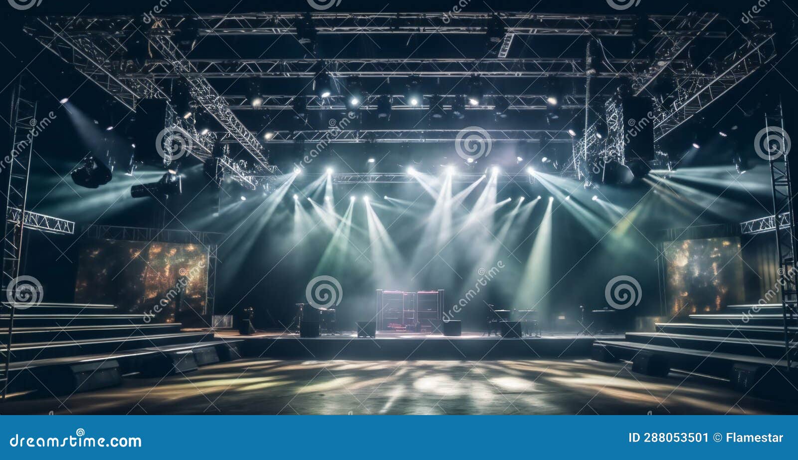 A Live Stage Production in a Live Stock Illustration - Illustration of ...