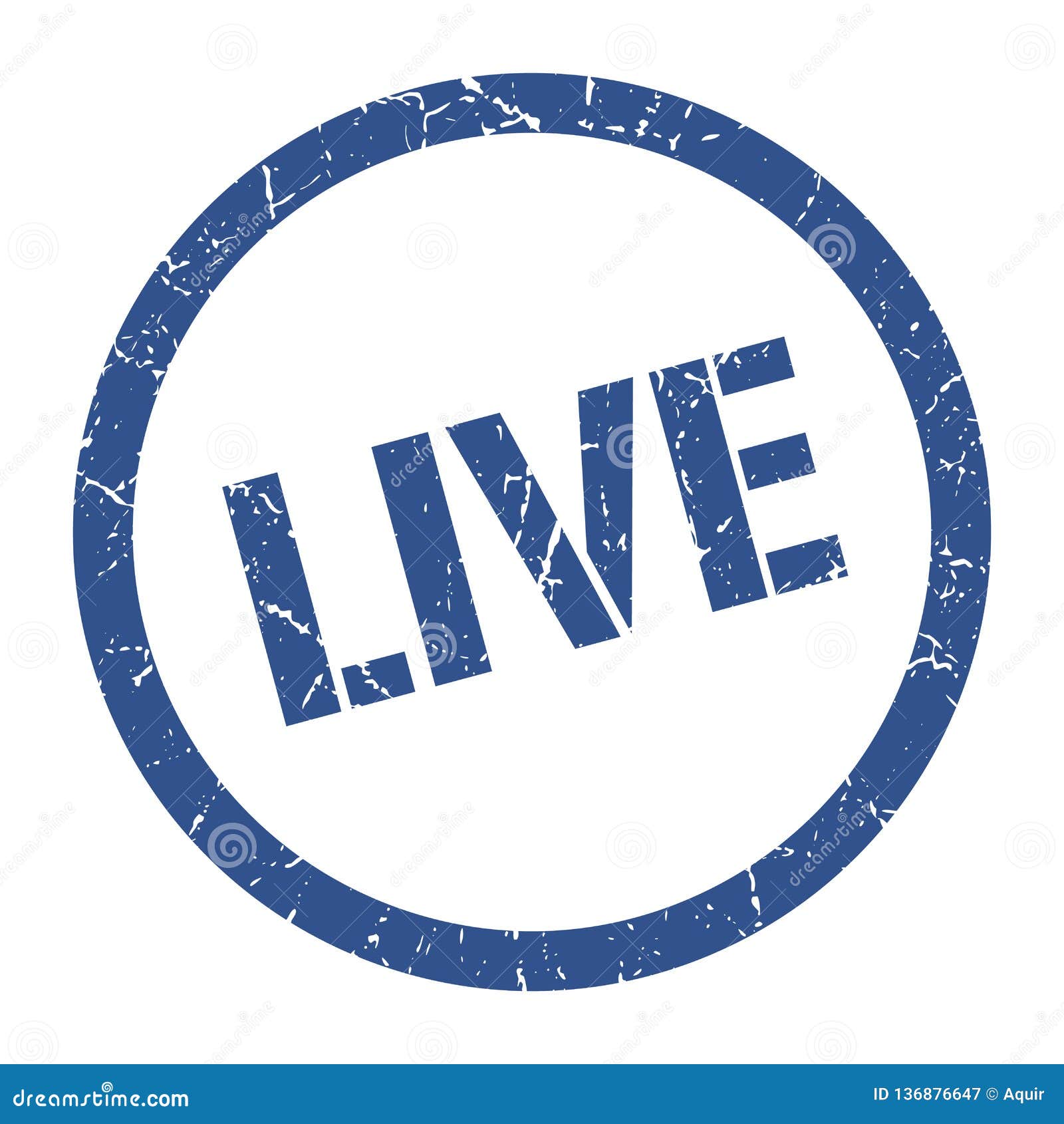 Live stamp stock vector. Illustration of isolated, seal - 136876647