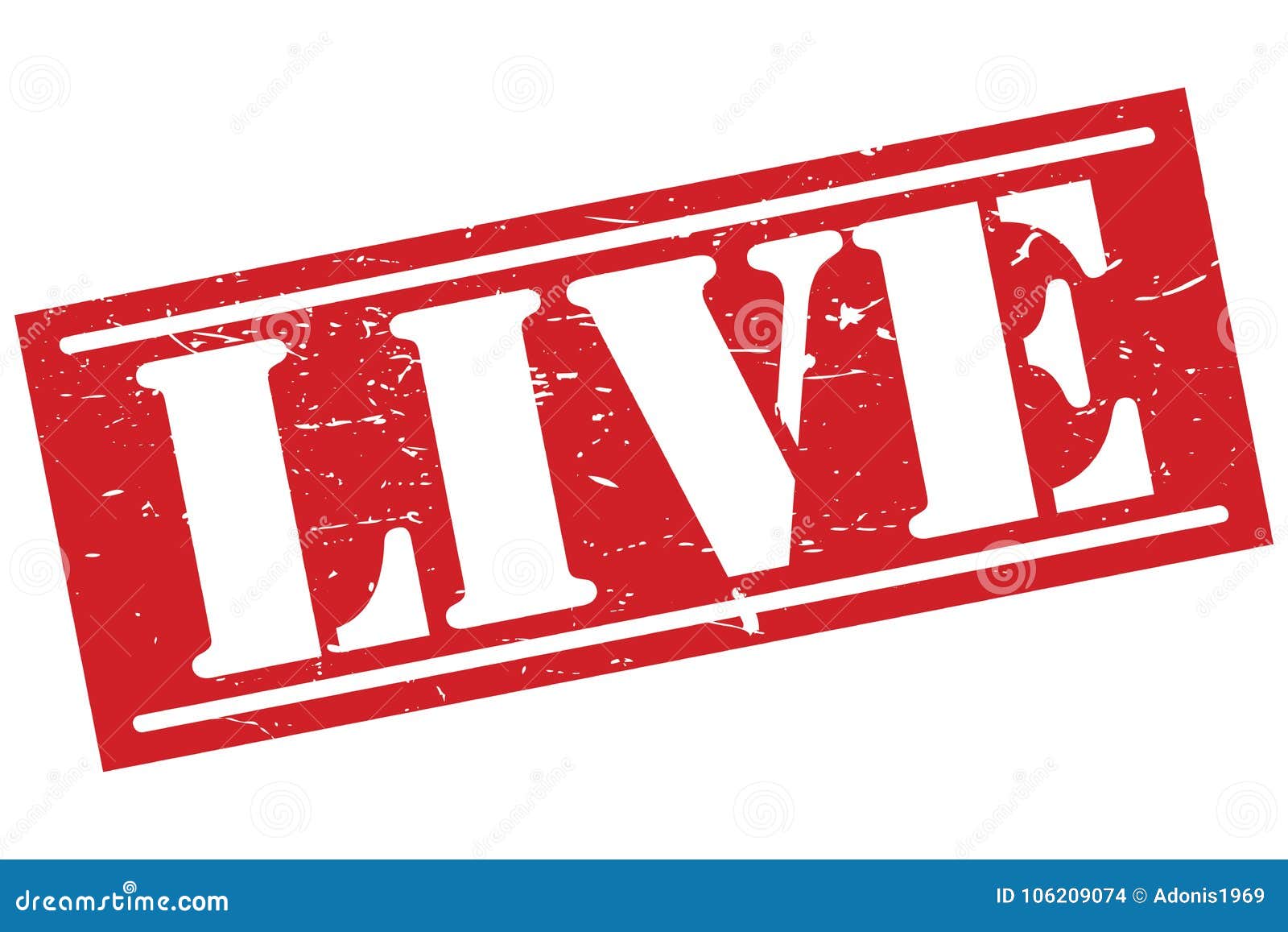 Live stamp illustration stock vector. Illustration of internet - 106209074