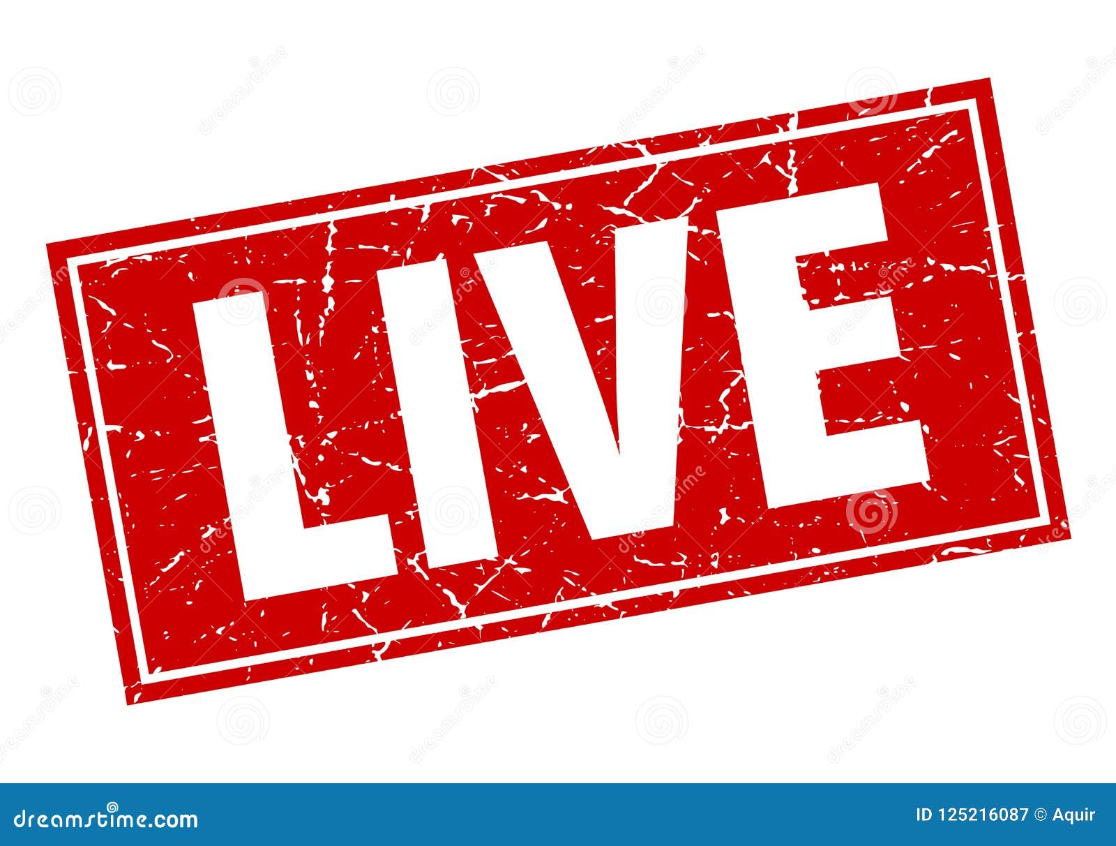 Live stamp stock vector. Illustration of seal, live - 125216087