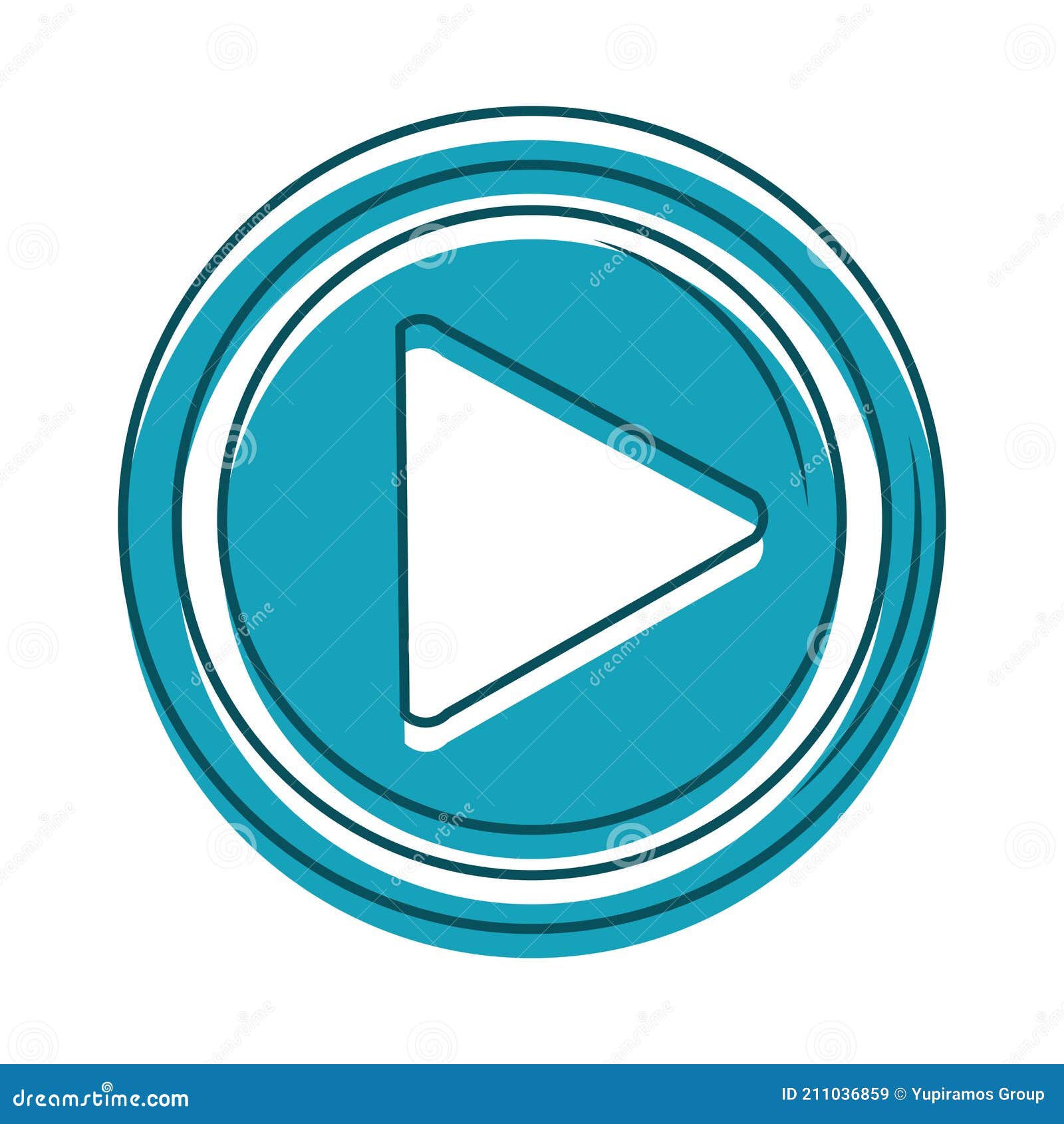 Live Start Play Digital Button Blue Design Stock Vector - Illustration ...