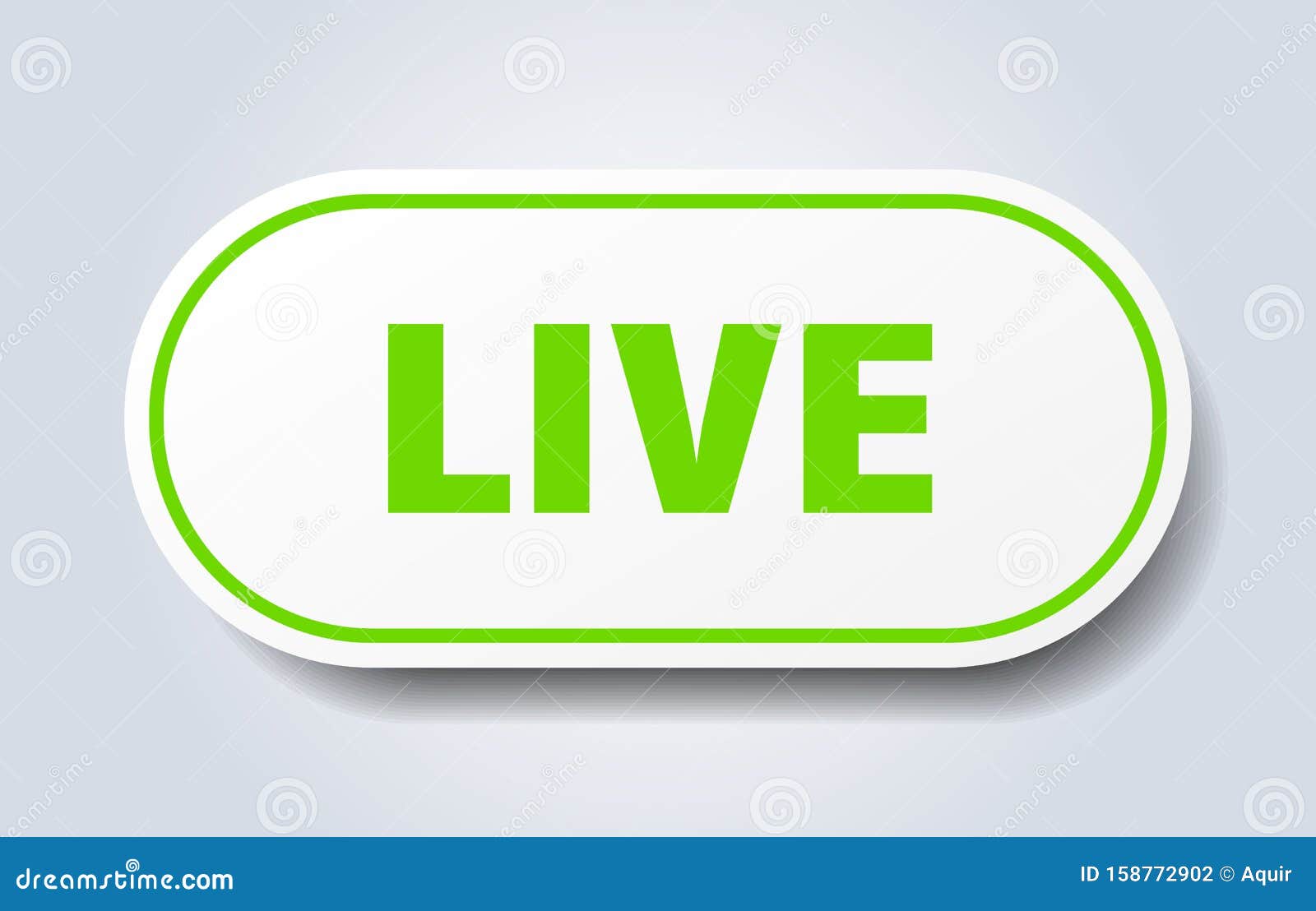 Live sticker. stock vector. Illustration of sign, paper - 158772902