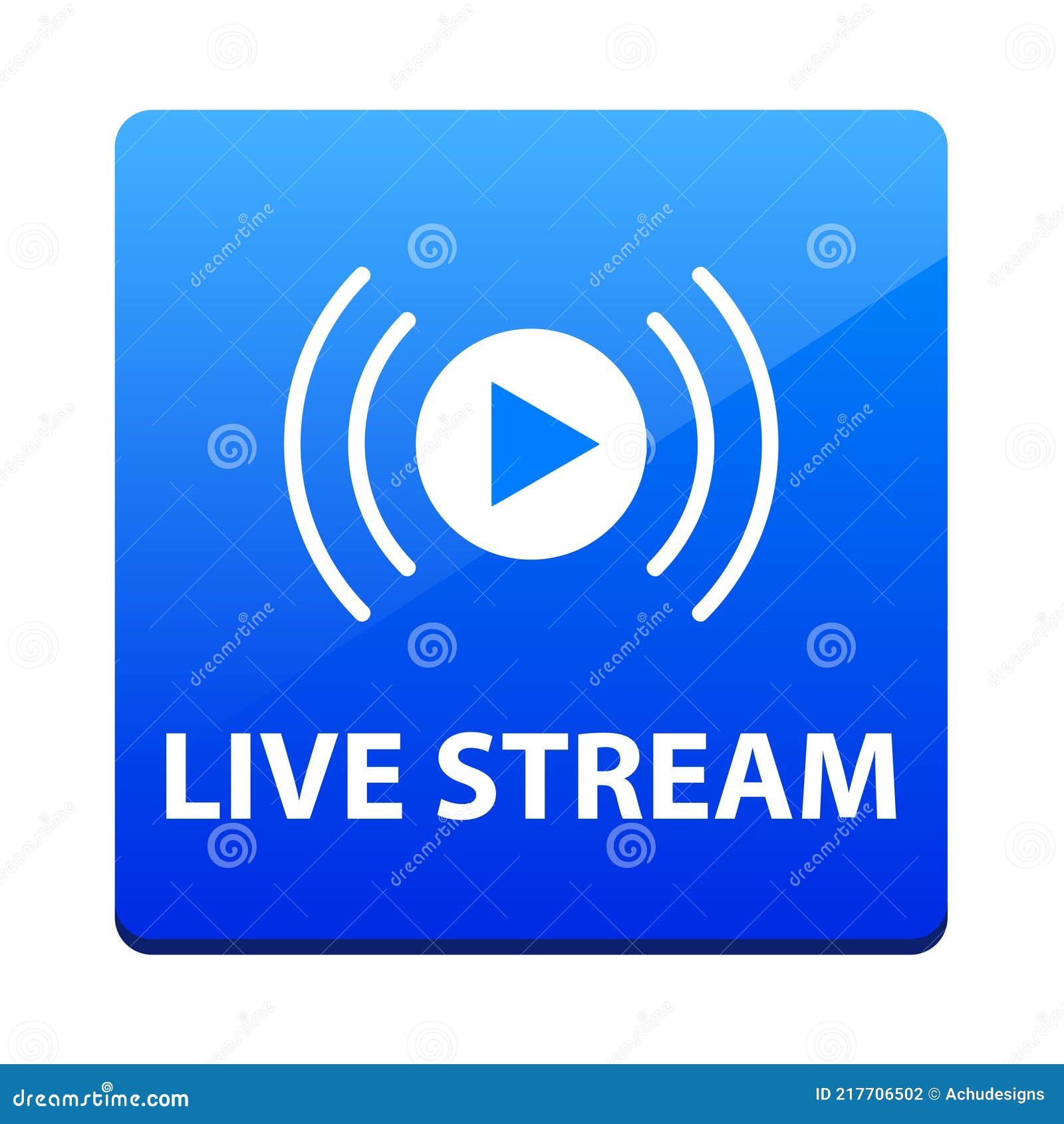 Live stream button stock vector. Illustration of editable - 217706502