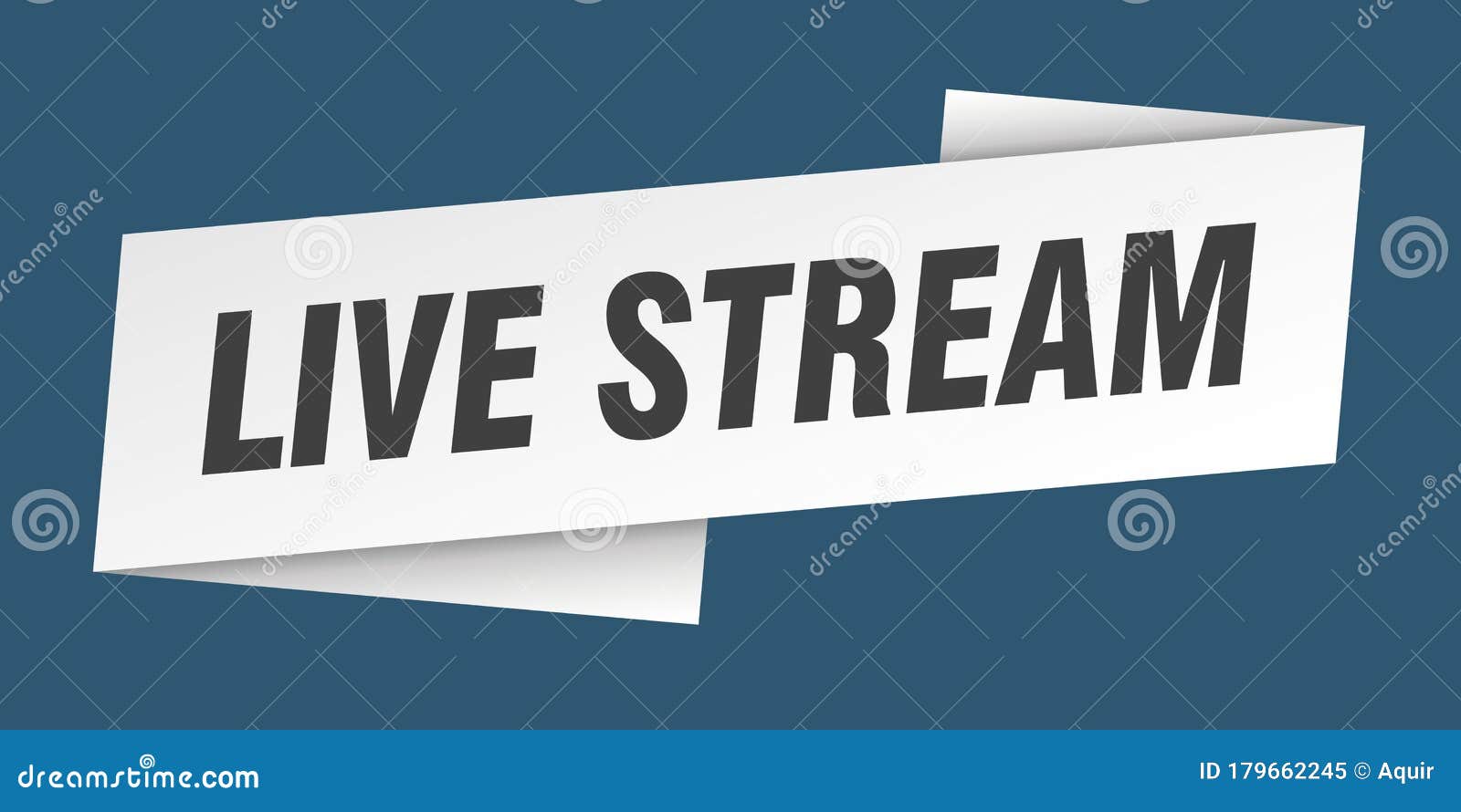 Live Stream Banner Template. Live Stream Ribbon Label Stock Vector ...