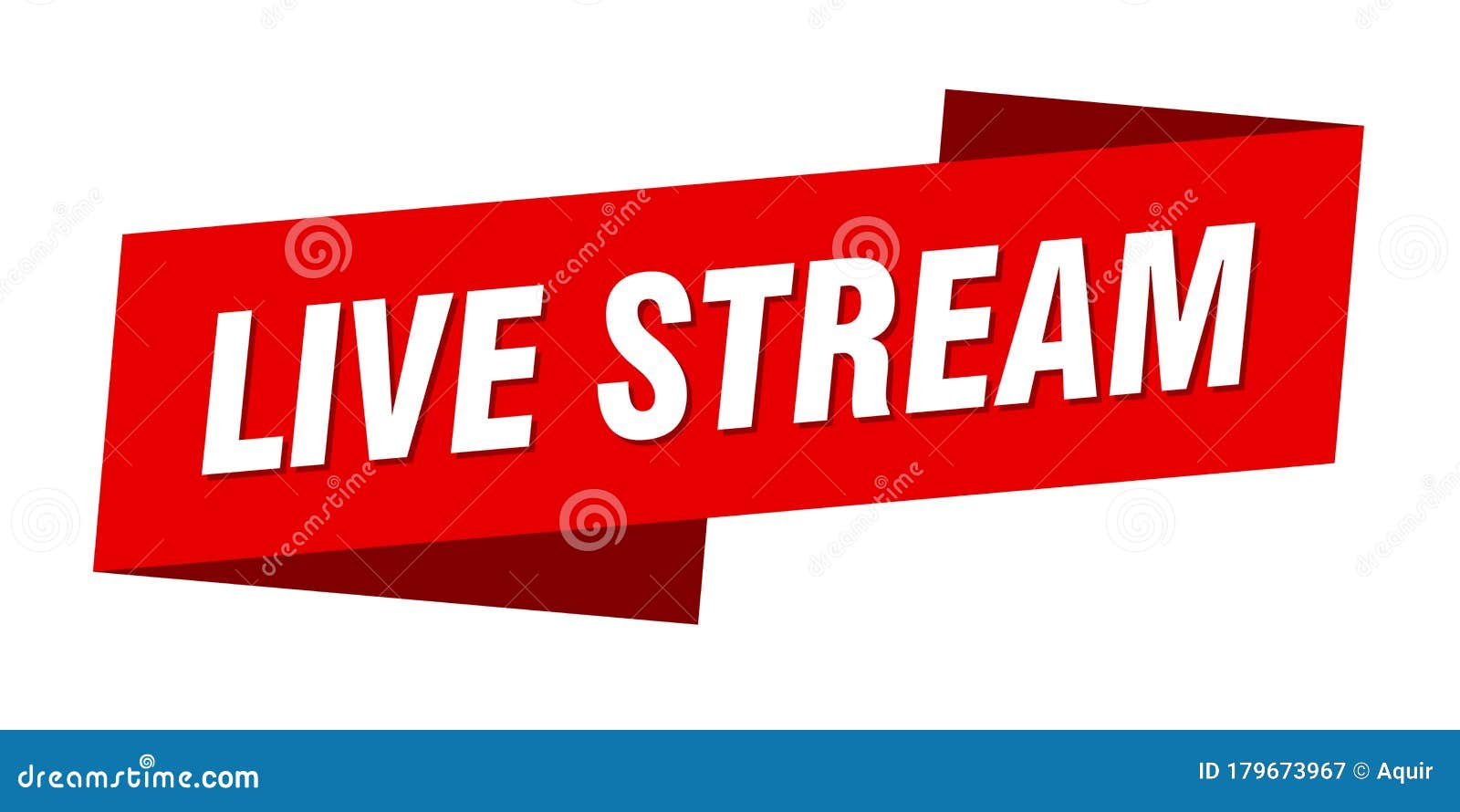 Live Stream Banner Template. Live Stream Ribbon Label Stock Vector ...