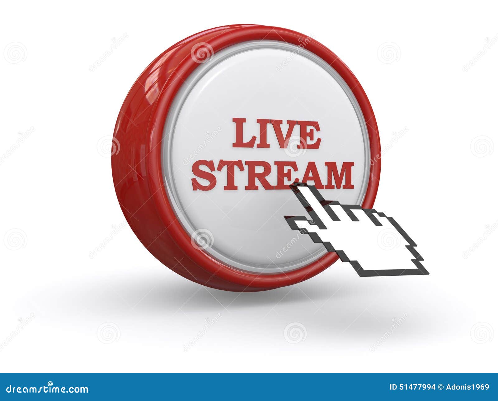 Live stream button stock illustration. Illustration of information ...
