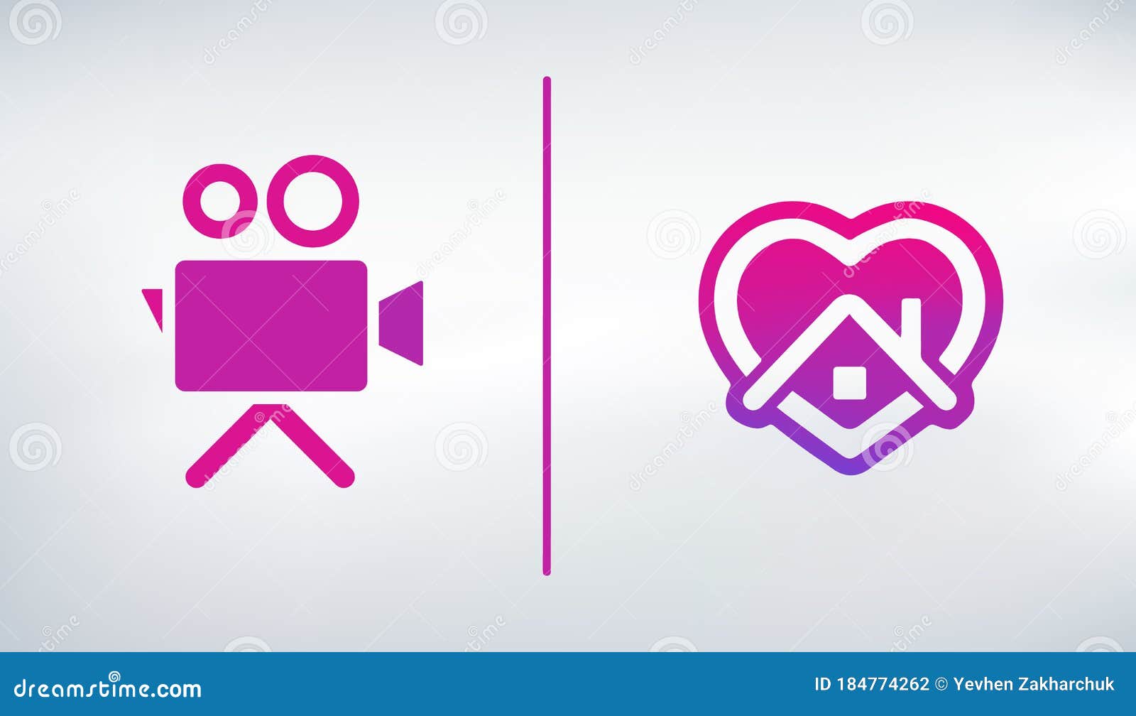 Live Stream in Camera Shape Concept. Stock Vector Illustration for ...