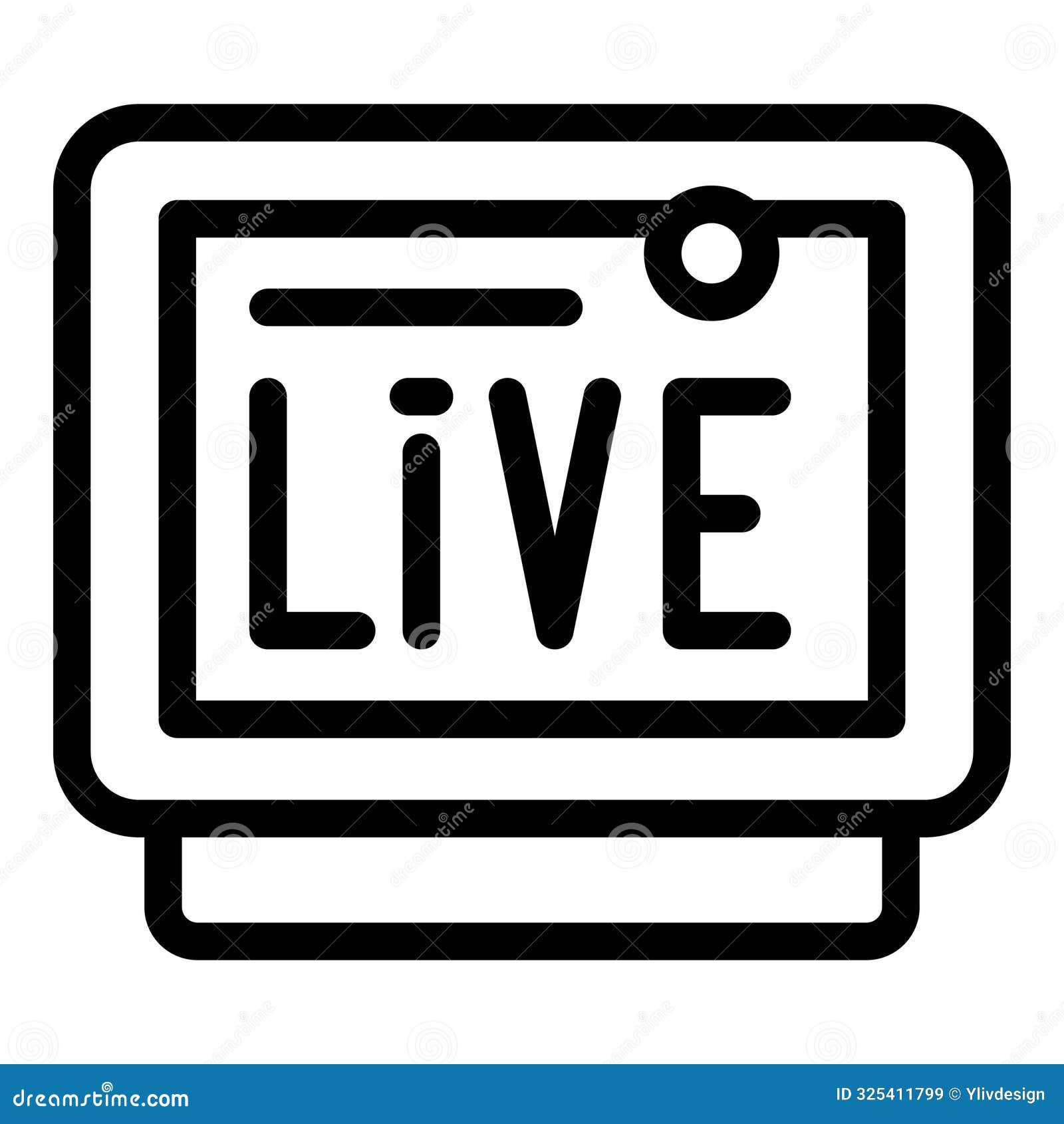 Live Stream on Computer Screen Broadcasting Breaking News Stock ...