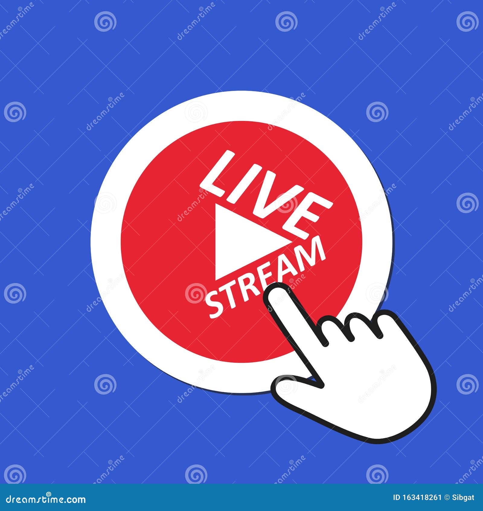 Live Stream Icon. Online Streaming Concept Stock Vector - Illustration ...