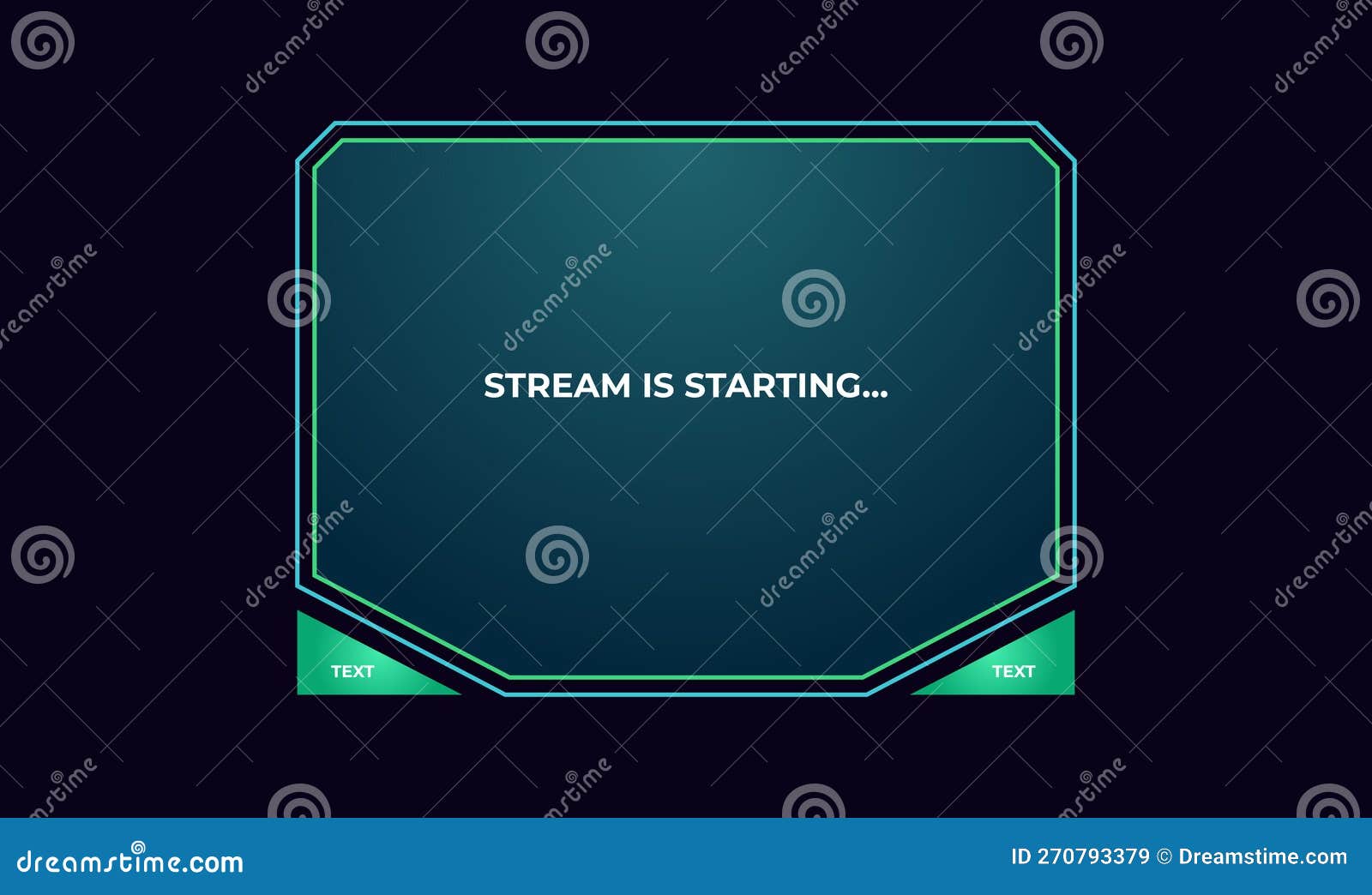Live Stream Interface Overlay Frames for Gamer Broadcast. Cyber Hud ...