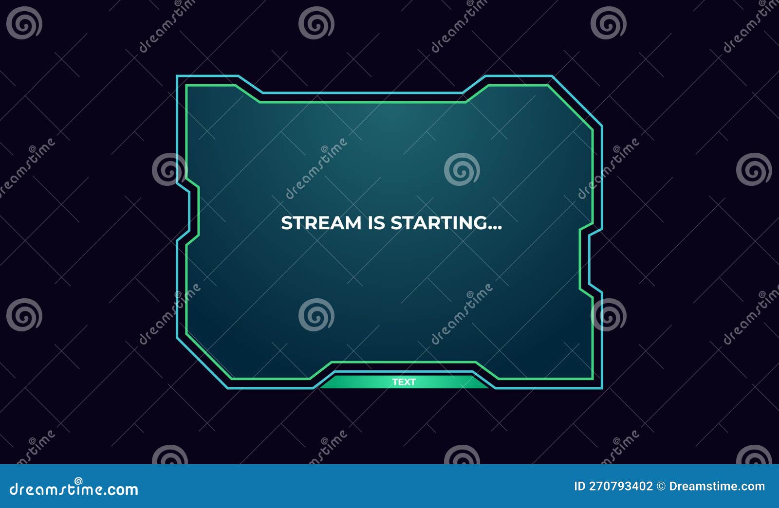 Live Stream Interface Overlay Frames for Gamer Broadcast. Cyber Hud ...