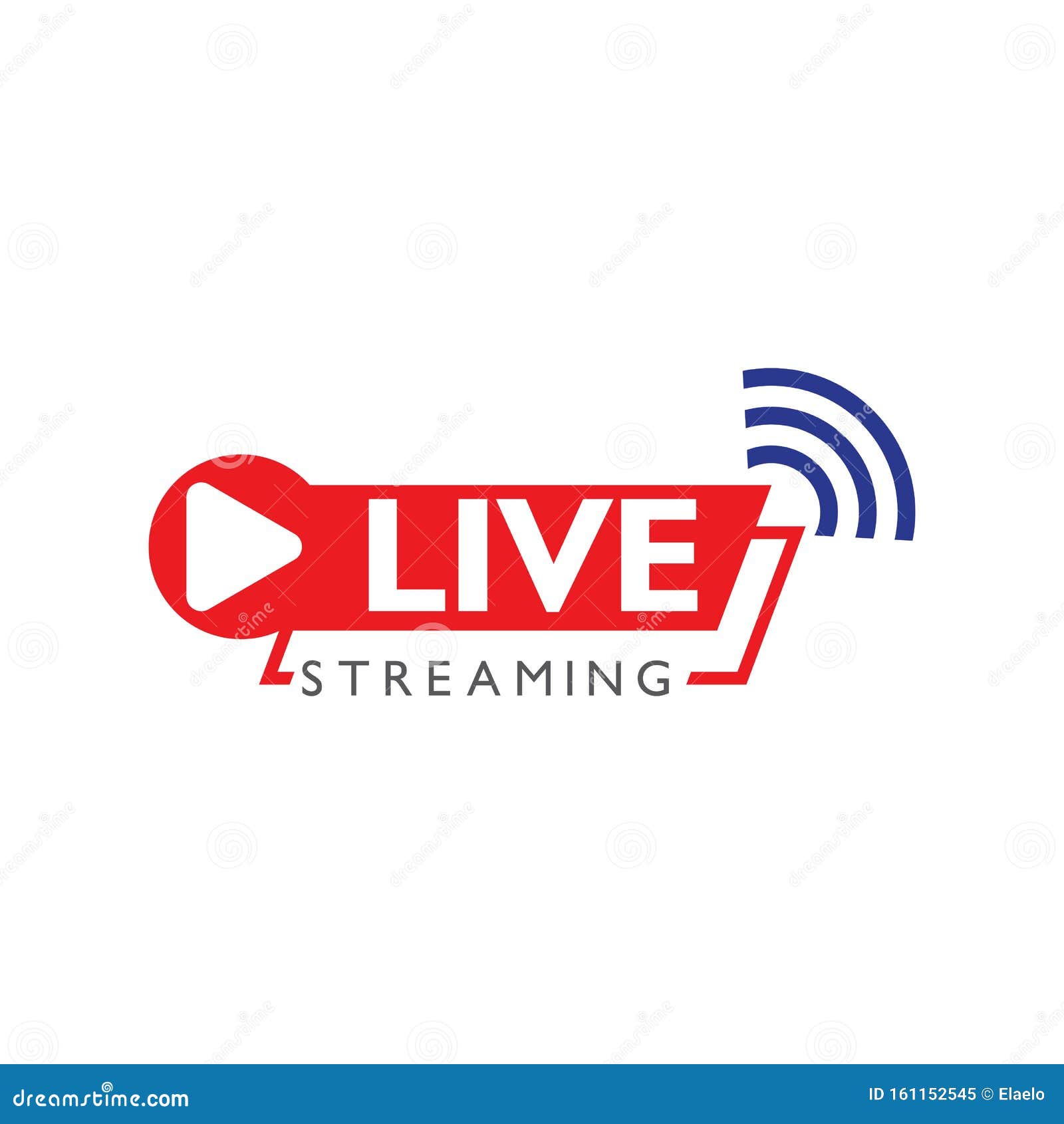 Live Stream Logo Design. Vector Illustration Stock Vector ...