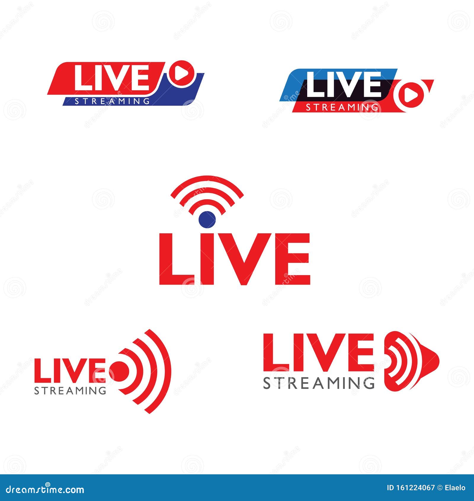 Live Stream Logo Design. Vector Illustration Stock Vector ...