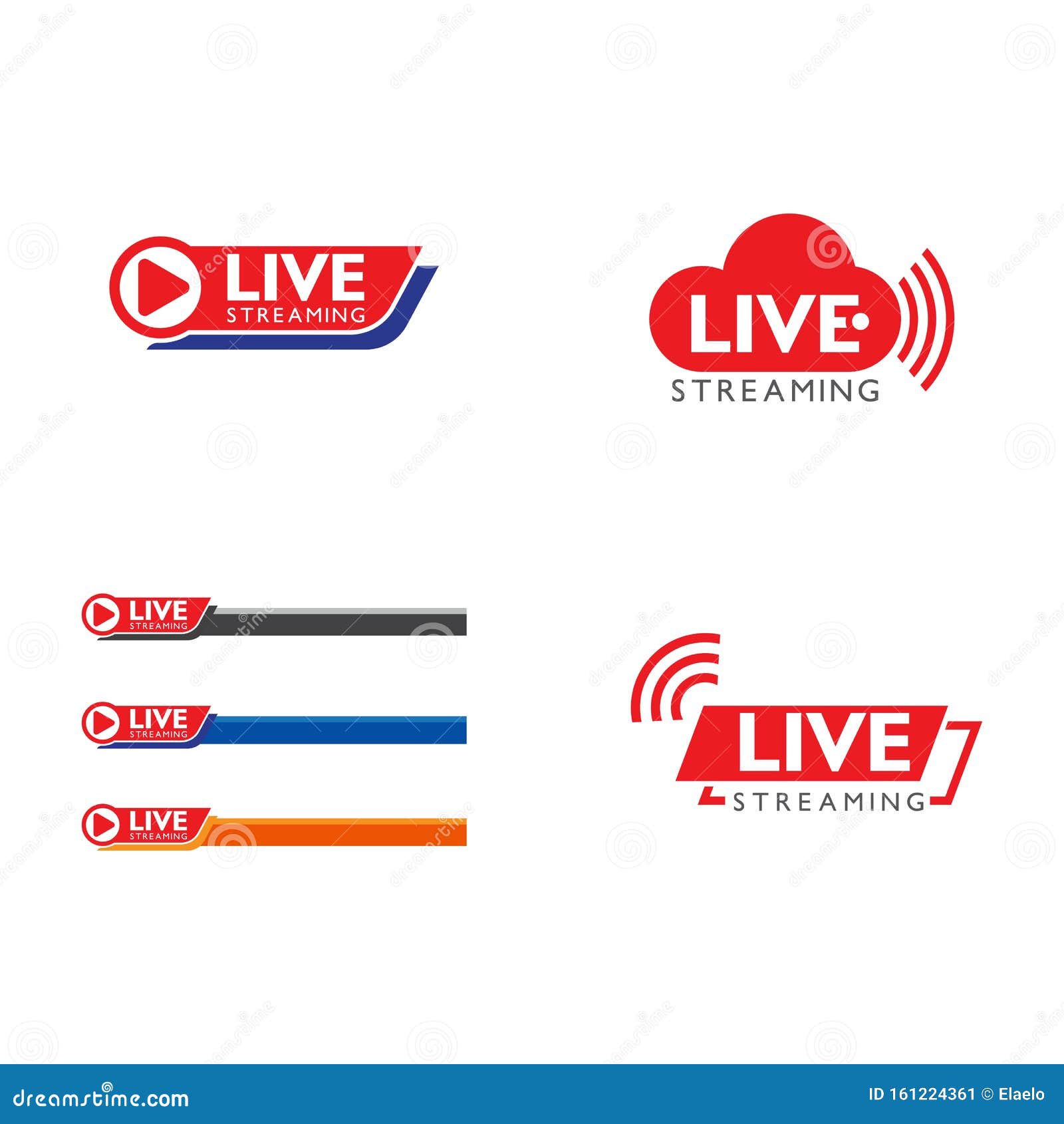 Live Stream Logo Design. Vector Illustration Stock Vector ...