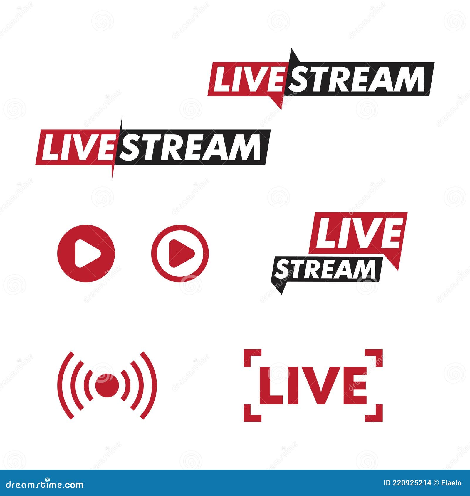 Live Stream Logo Design. Vector Illustration Stock Vector ...
