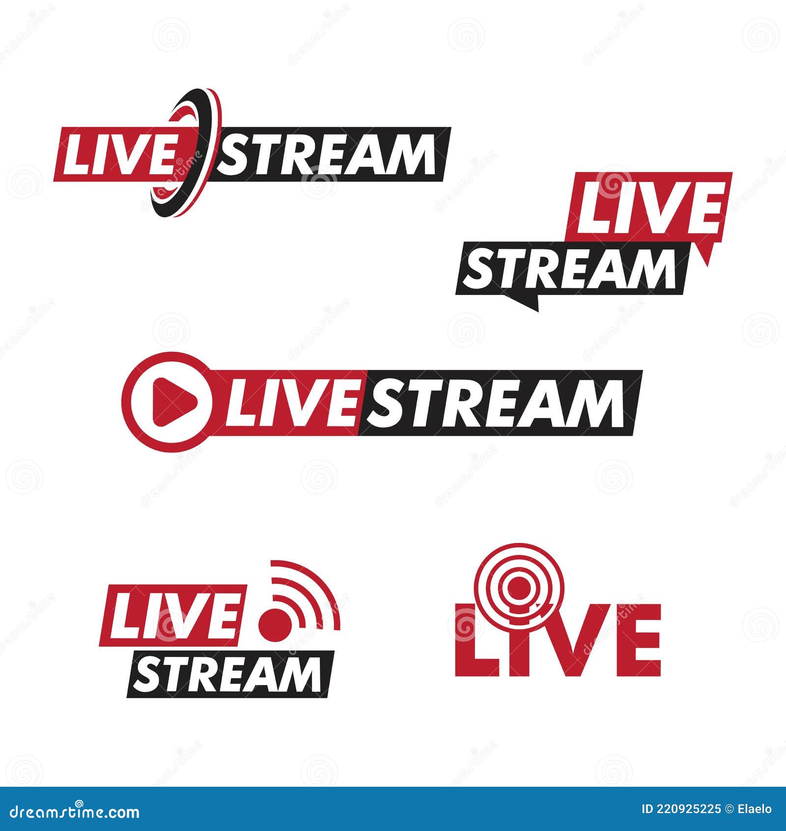 Live Stream Logo Design. Vector Illustration Stock Vector ...