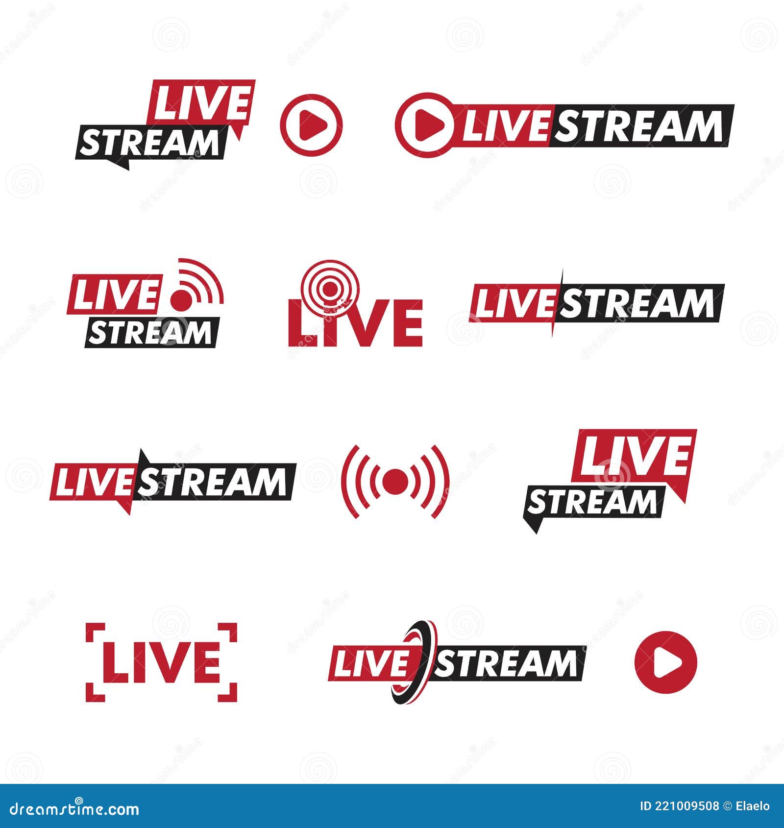 Live Stream Logo Design. Vector Illustration Stock Vector ...