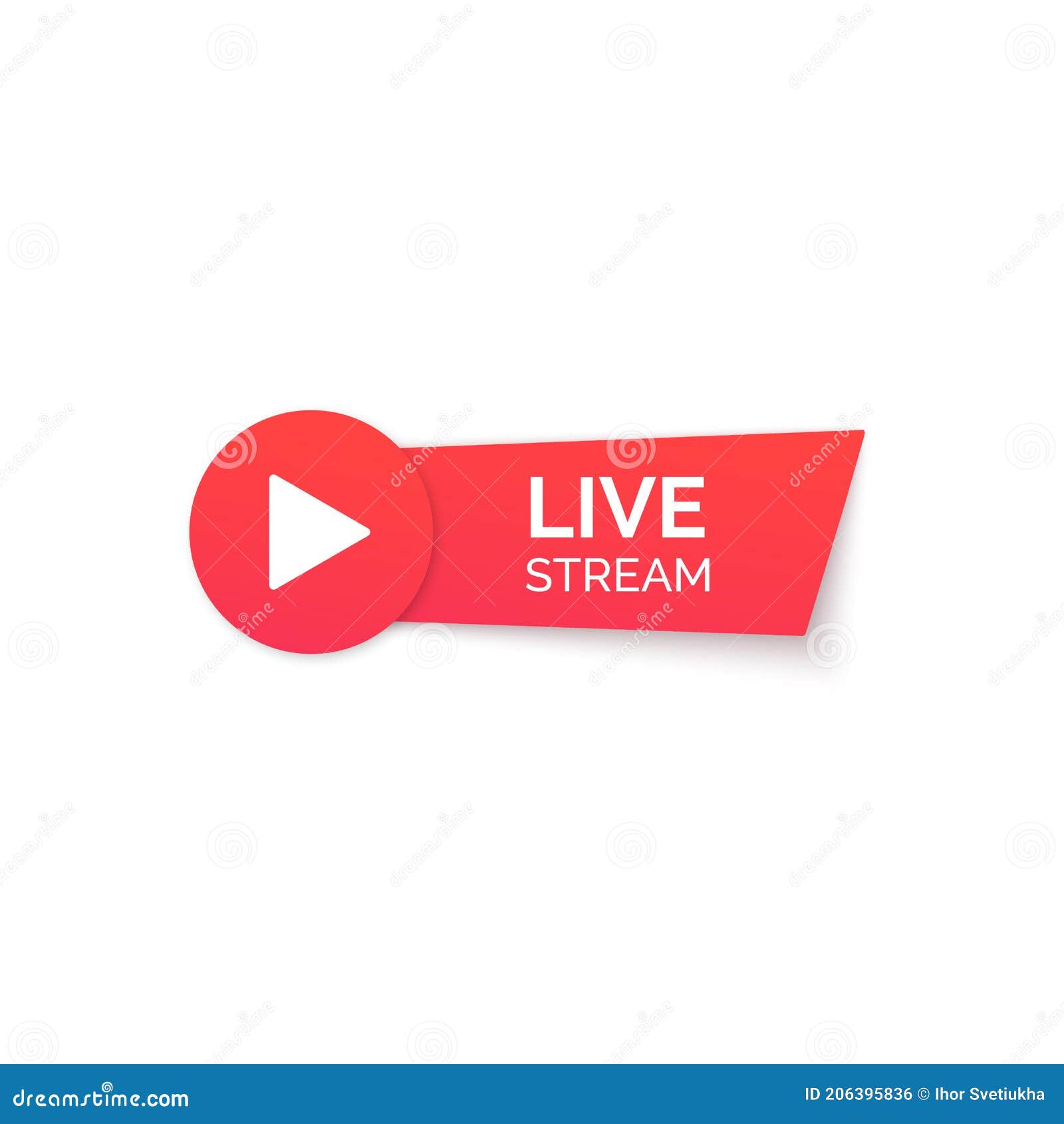 Live Stream Red Icon. Online Streaming Banner Stock Vector ...