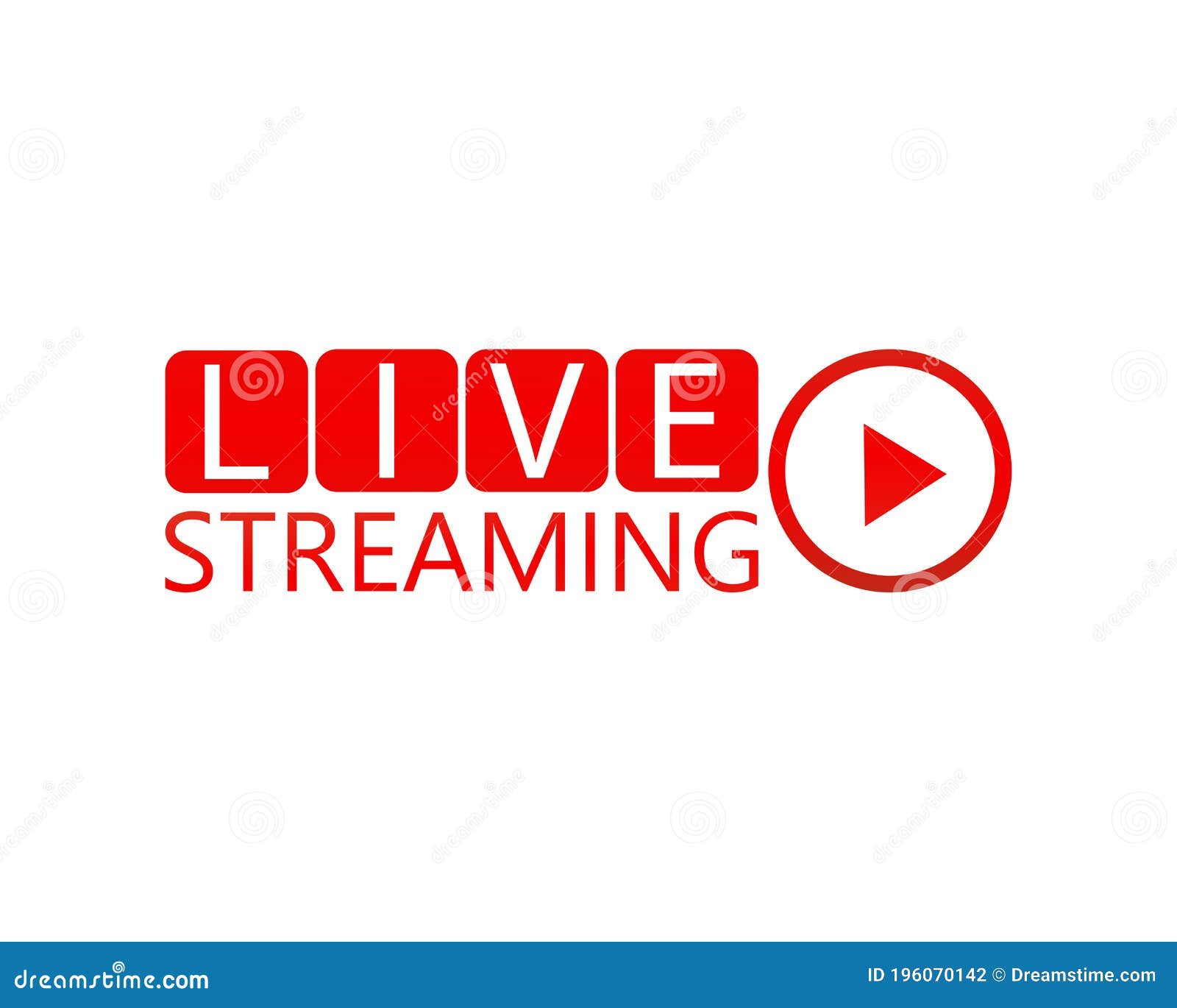 Live Stream Sign, Emblem, Logo Isolated on a White Background. Vector ...