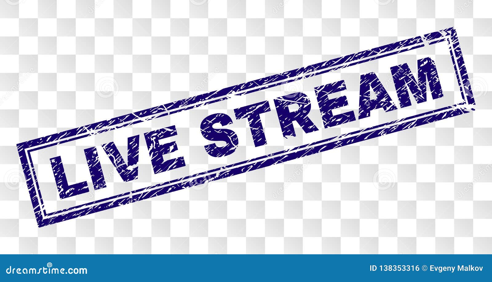 Grunge LIVE STREAM Rectangle Stamp Stock Vector - Illustration of dirty ...