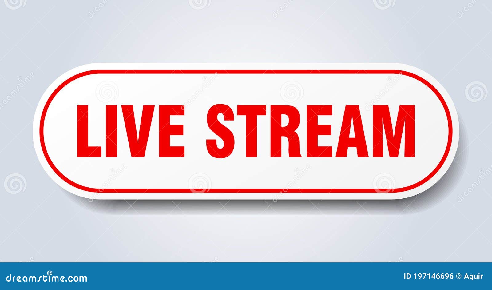Live stream sticker. stock vector. Illustration of live - 197146696