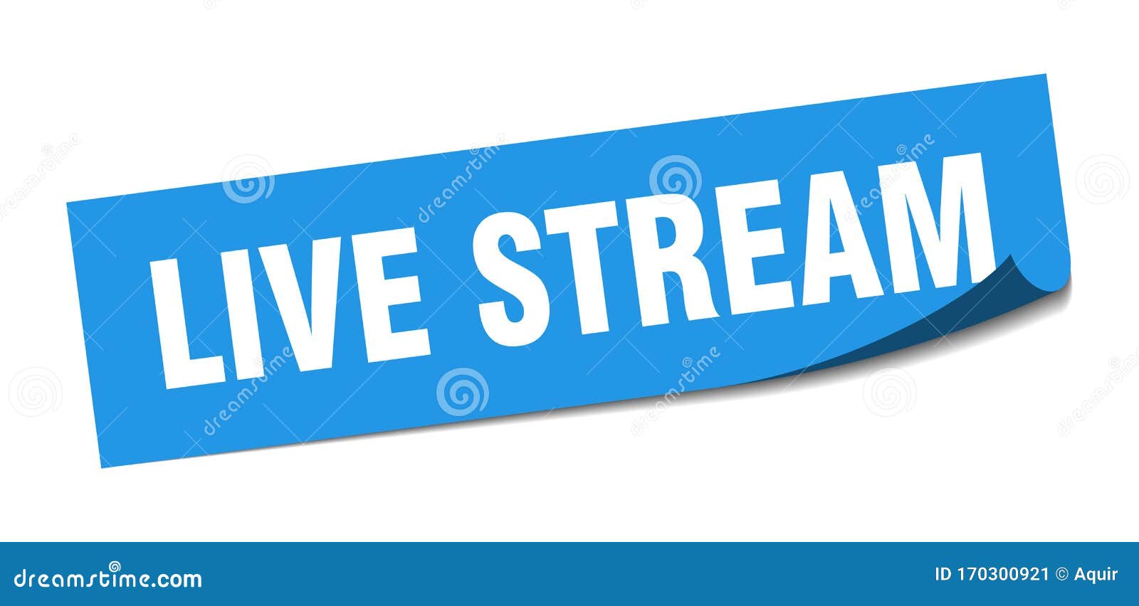 Live Stream Sticker. Live Stream Square Sign Stock Vector ...