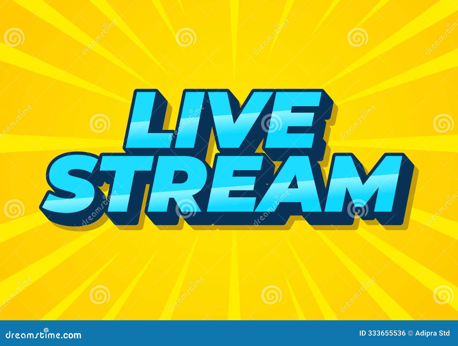 Live Stream. Text Effect in 3D Style with Modern Colors Stock ...