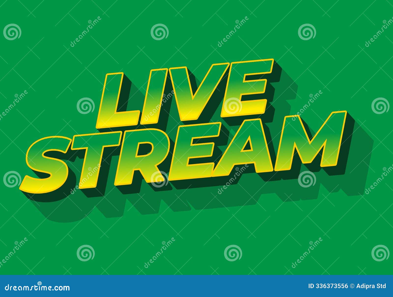 Live Stream. Text Effect in 3D Style with Modern Colors Stock ...