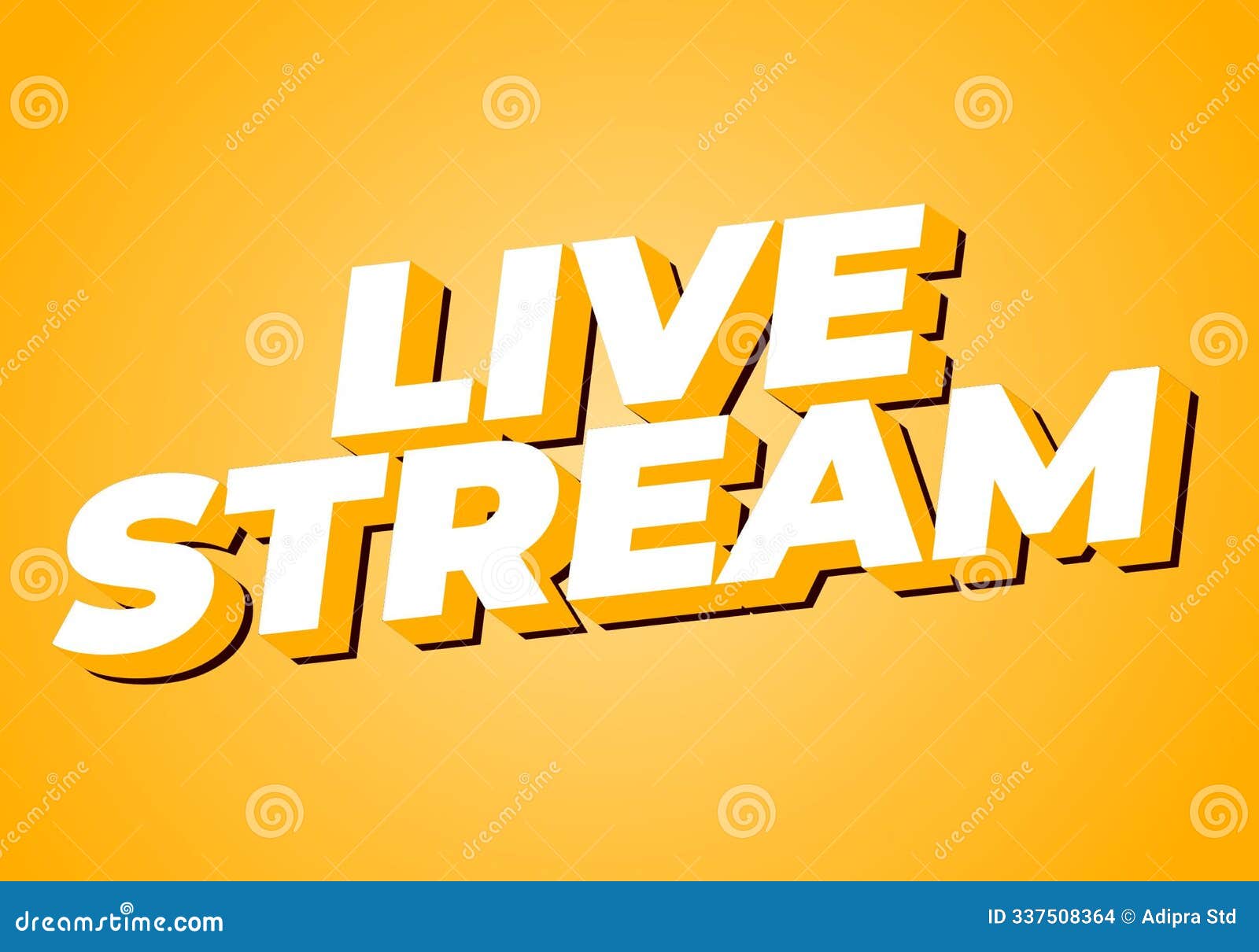 Live Stream. Text Effect in 3D Style with Modern Colors Stock ...