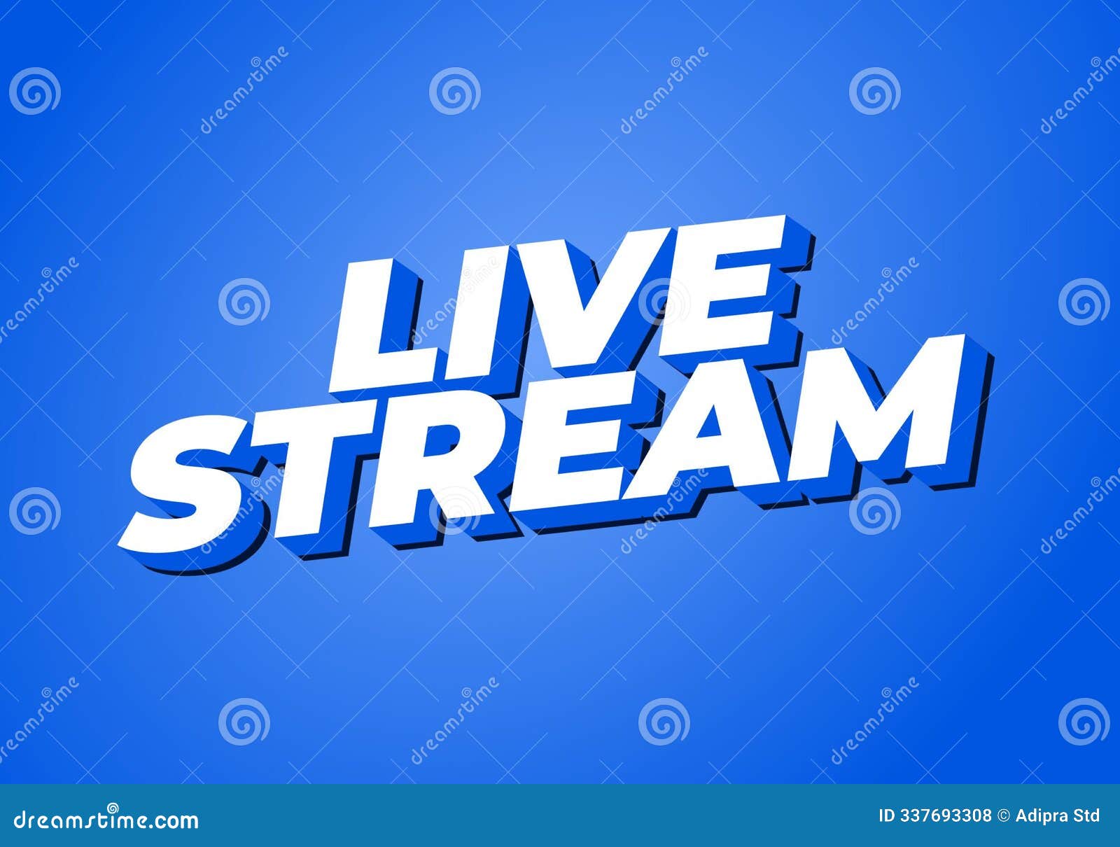 Live Stream. Text Effect in 3D Style with Modern Colors Stock ...