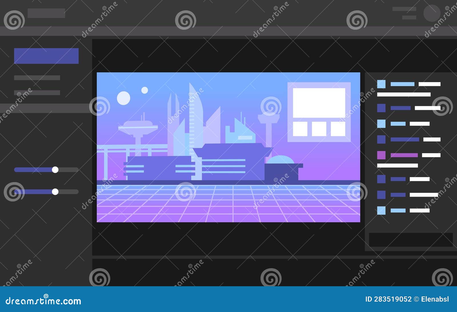 Live Stream Video Game Platform on Computer Screen Stock Vector ...