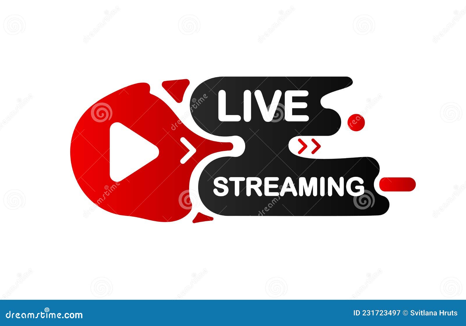 Live Streaming Banner. Online Virtual Video. Interesting Design on ...