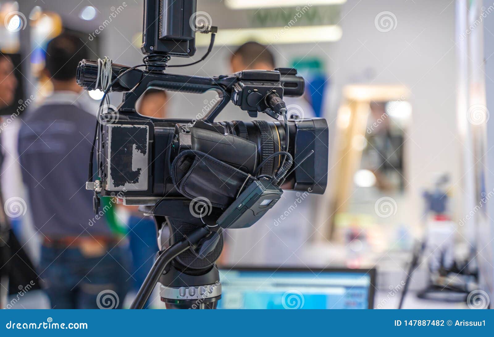 Live Streaming Broadcast with Studio Camera Stock Photo - Image of ...