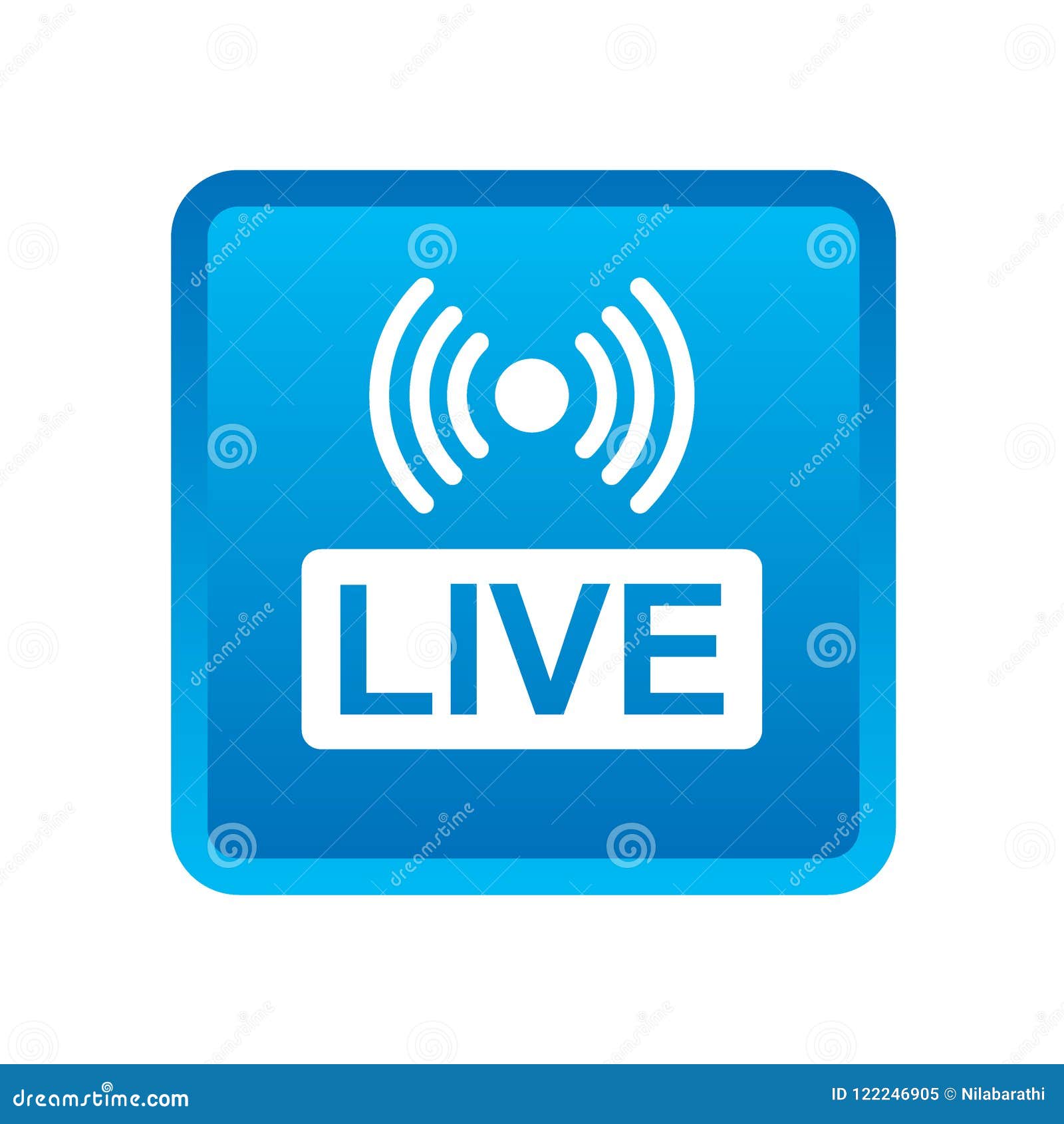 Live streaming button stock vector. Illustration of buttons - 122246905