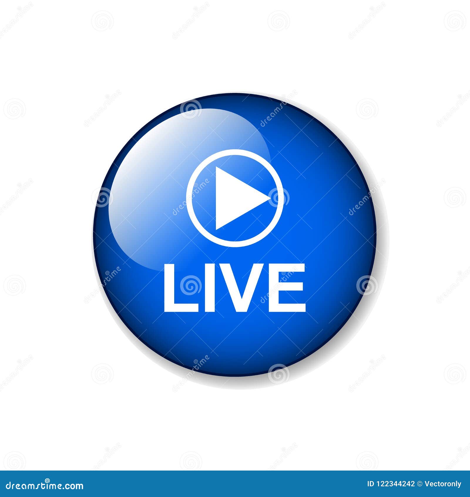 Live streaming button stock illustration. Illustration of channel ...