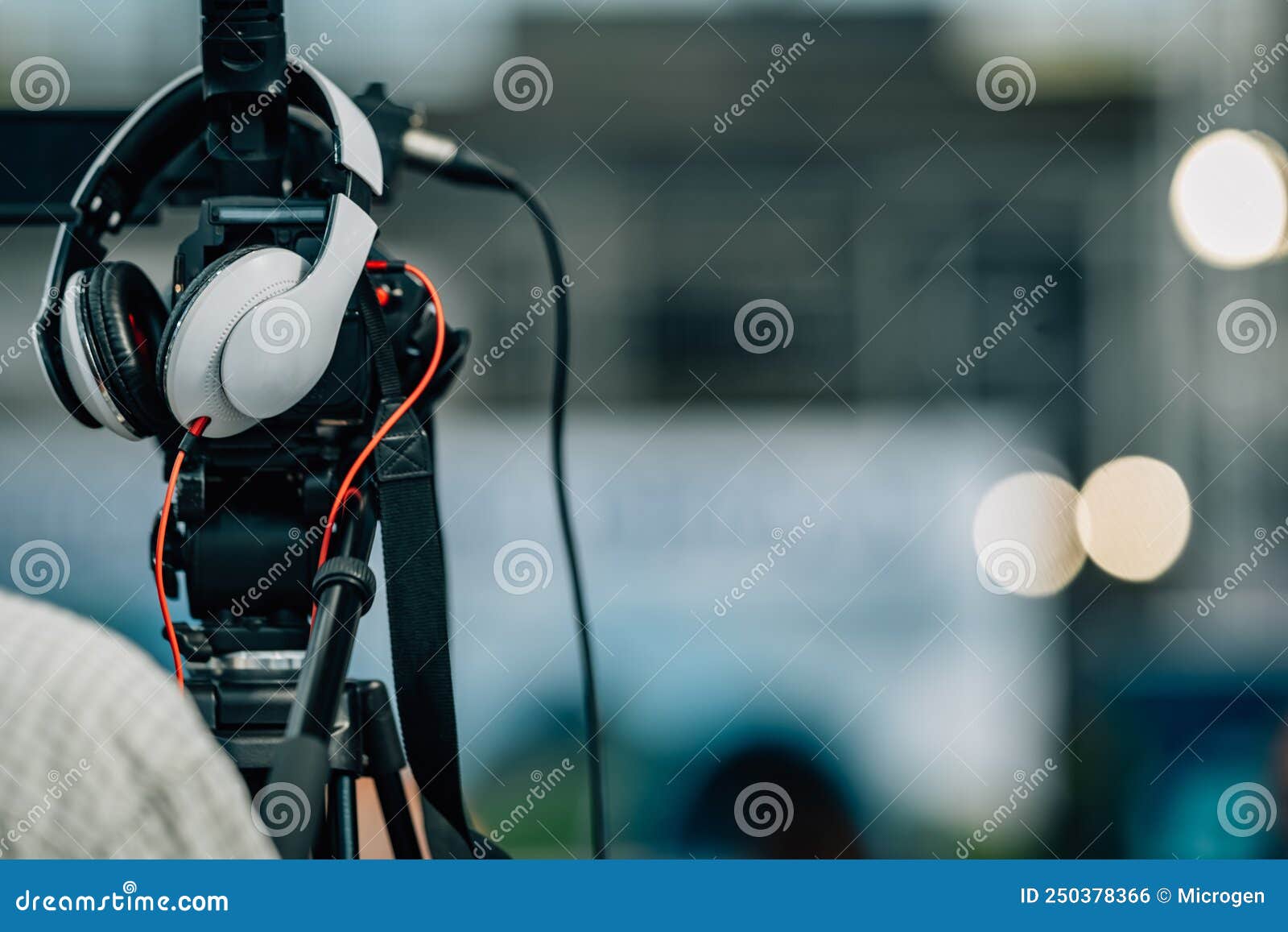 Live Streaming. Camera at a Press Conference Stock Photo - Image of ...