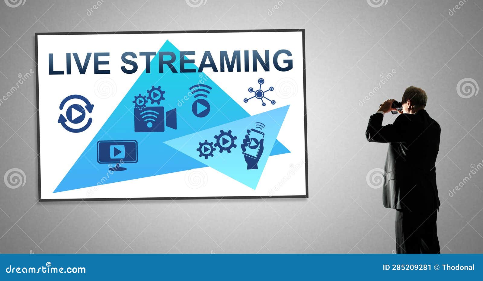 Live Streaming Concept on a Whiteboard Stock Image - Image of broadcast ...