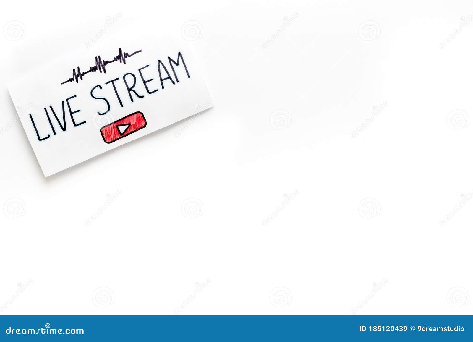 Live Streaming Concept - Words on Paper Tablet on White Top View Stock ...