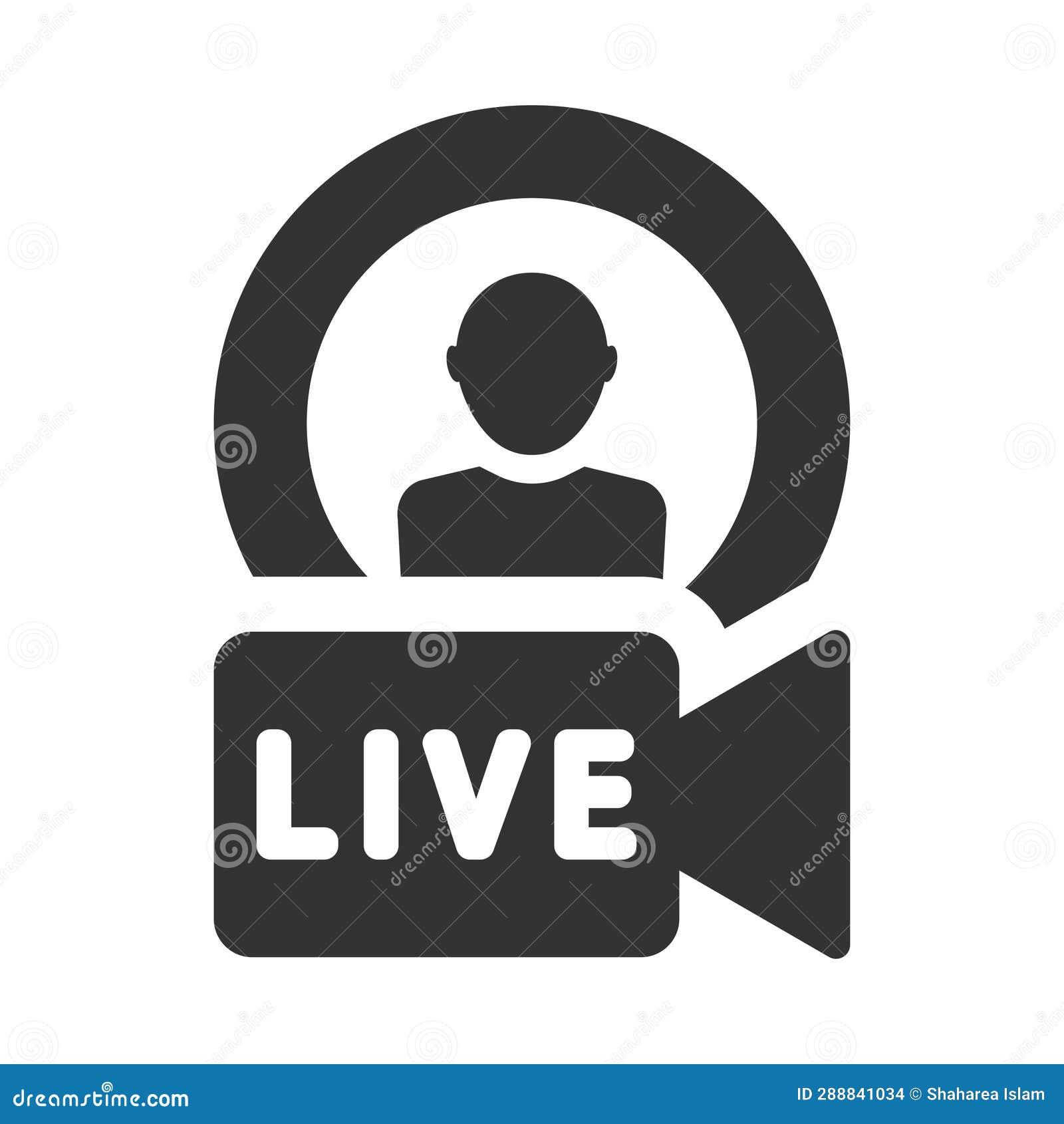 Live streaming Icon stock illustration. Illustration of social - 288841034