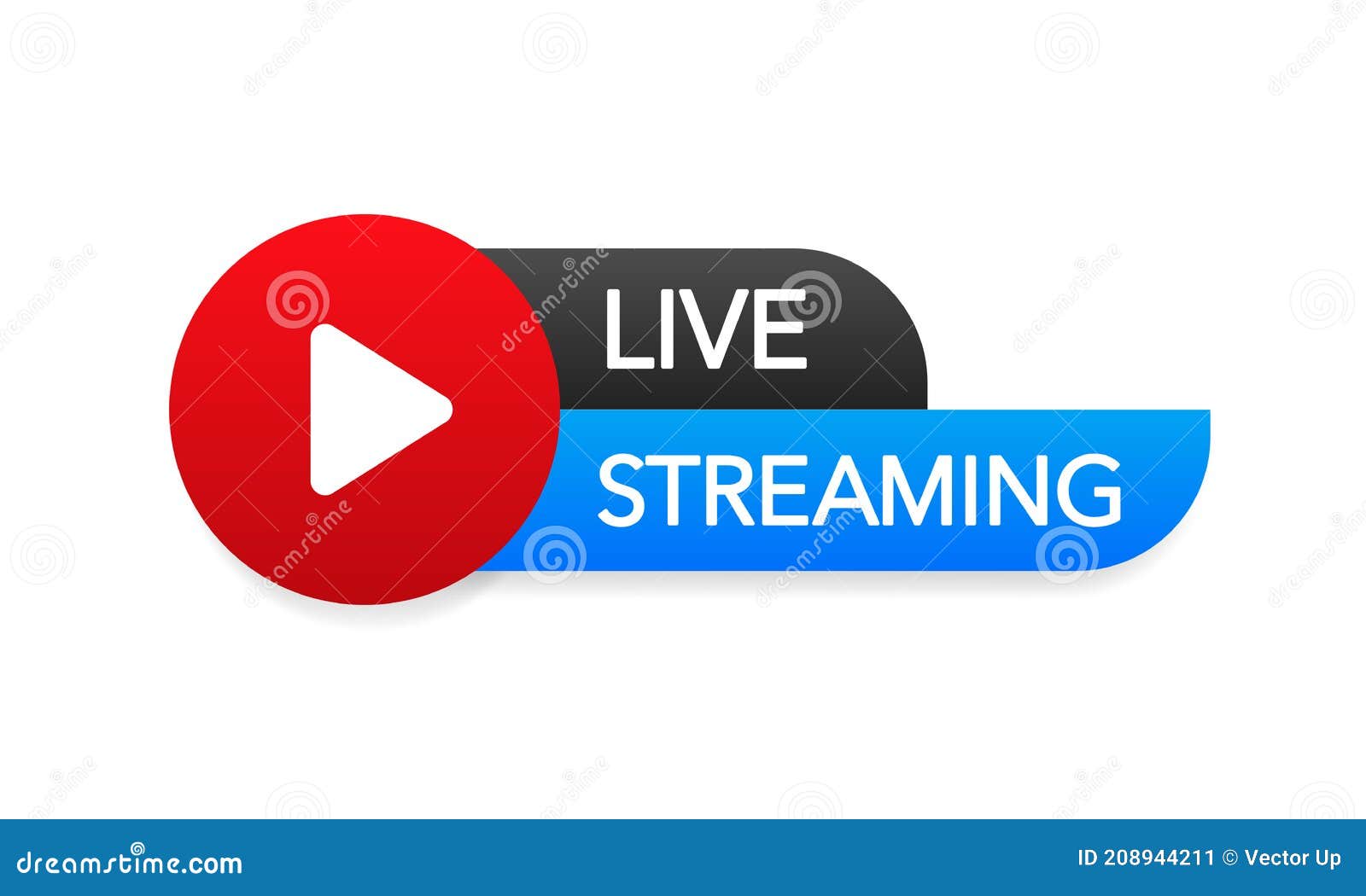 Live Streaming Icon, Badge, Emblem for Broadcasting or Online Tv Stream ...