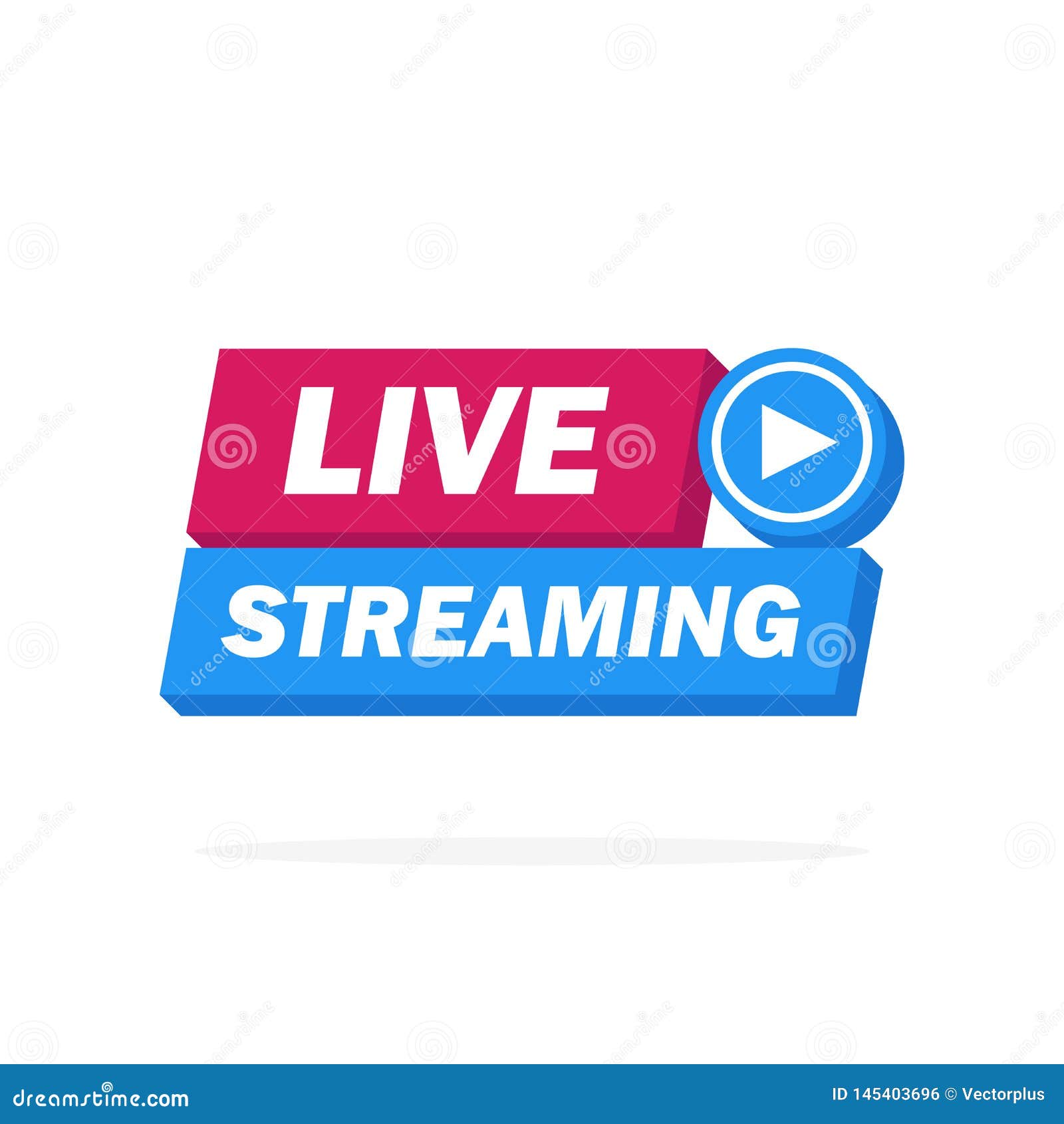 Live Streaming Icon, Badge, Emblem for Broadcasting or Online Tv Stream ...