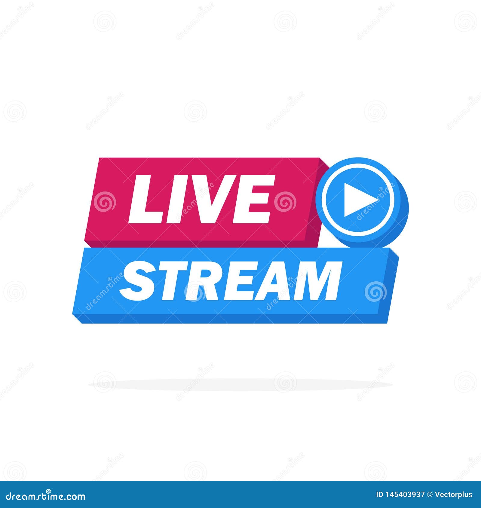Live Streaming Icon, Badge, Emblem for Broadcasting or Online Tv Stream ...